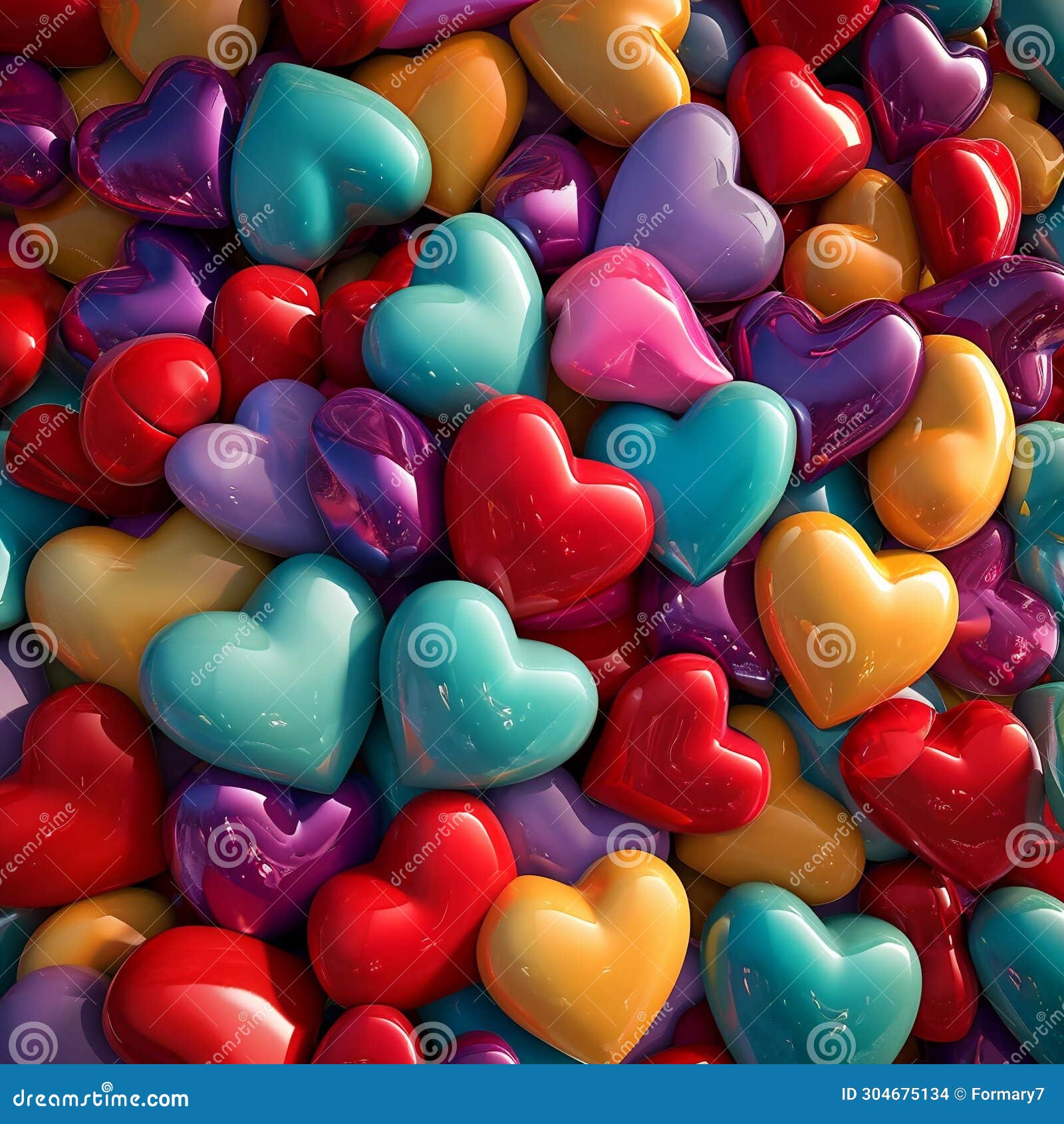 Colorful hearts background stock photo. Image of happiness - 304675134