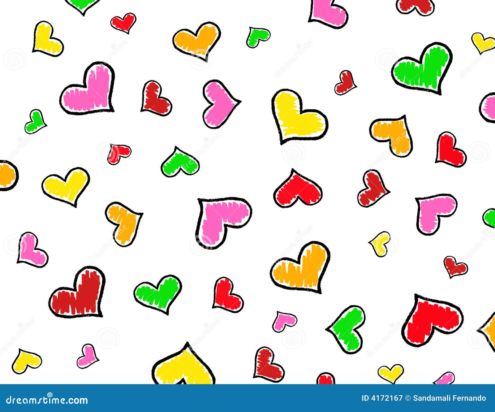 Colorful Hearts Ascending Vector Illustration | CartoonDealer.com #53480232