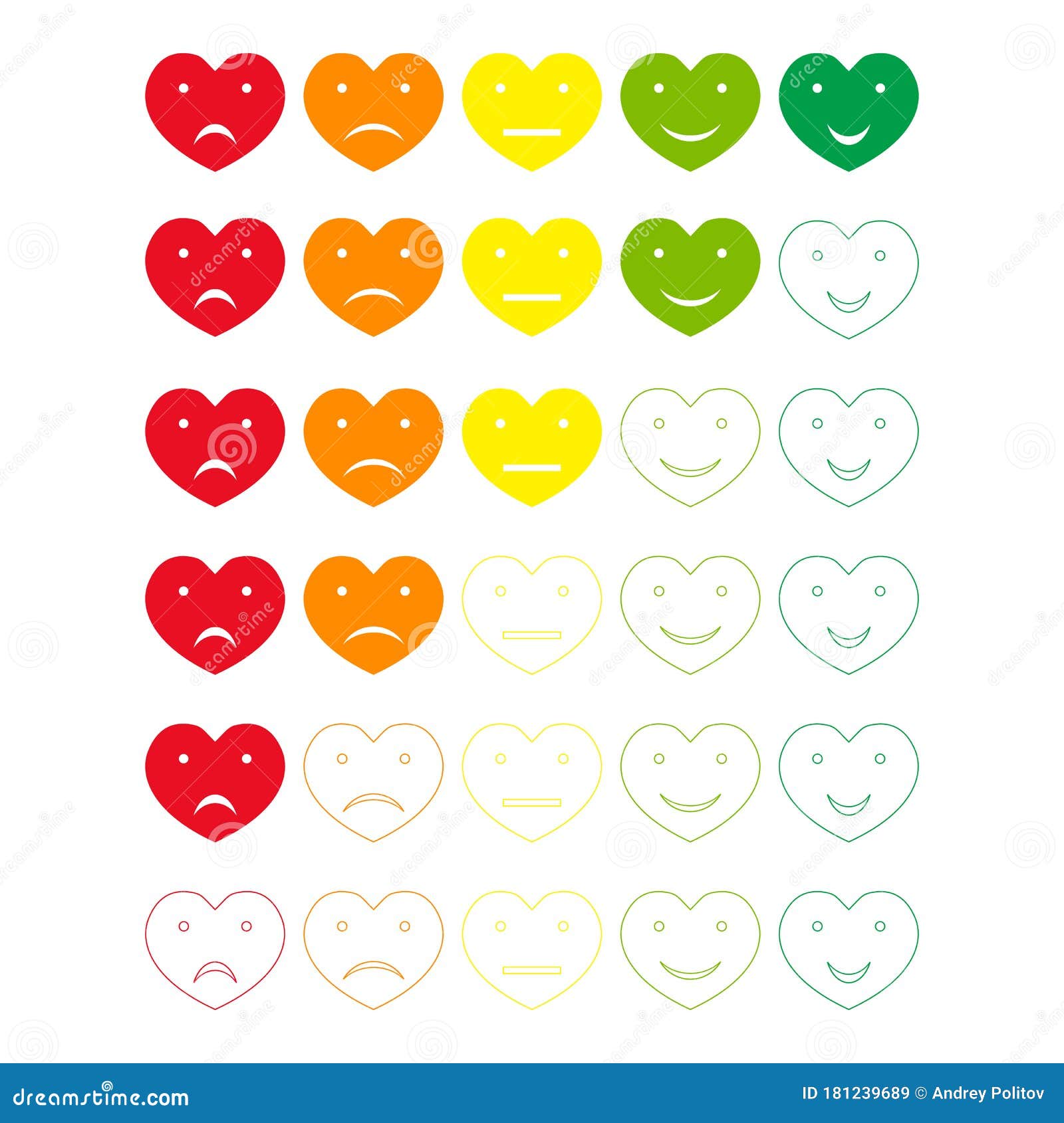 Emoji Rating System Vector Isolated. Smiley Face Icon Collection ... Emoji Rating System Vector Isolated. Smiley Face Icon Collection ...