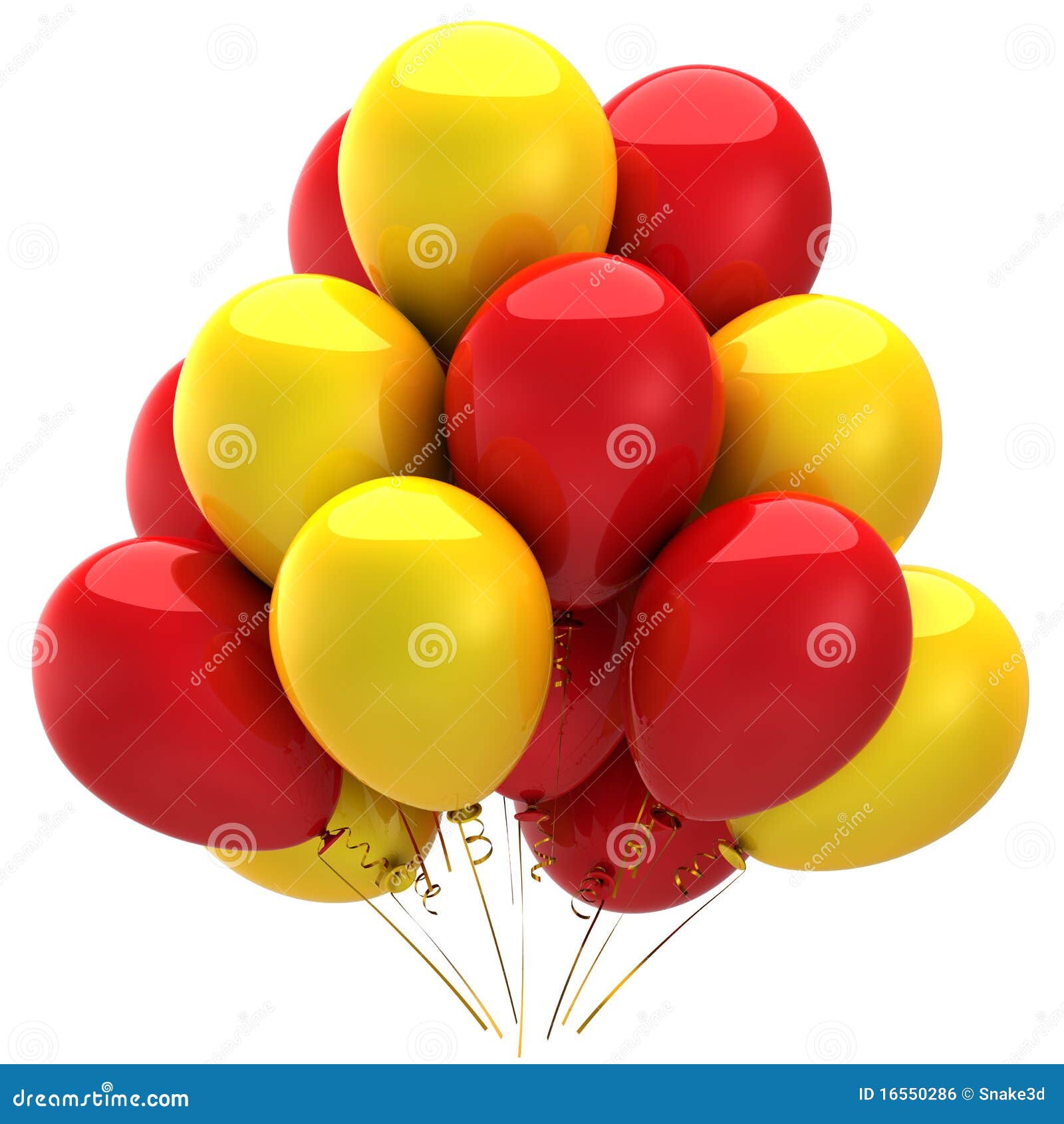 Colorful Helium Balloons (Hi-Res) Stock Illustration - Illustration of ...