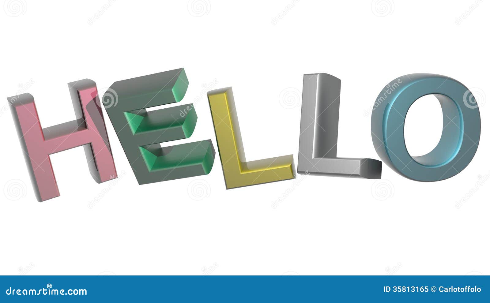 Colorful Hello Royalty Free Stock Photo - Image: 35813165