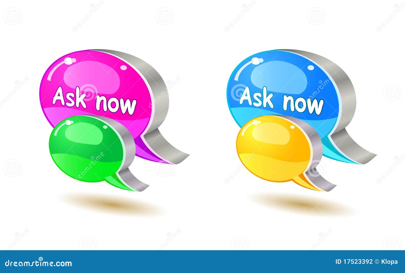 Colorful Help Bubble Chat Icon Stock Vector - Illustration of center ...