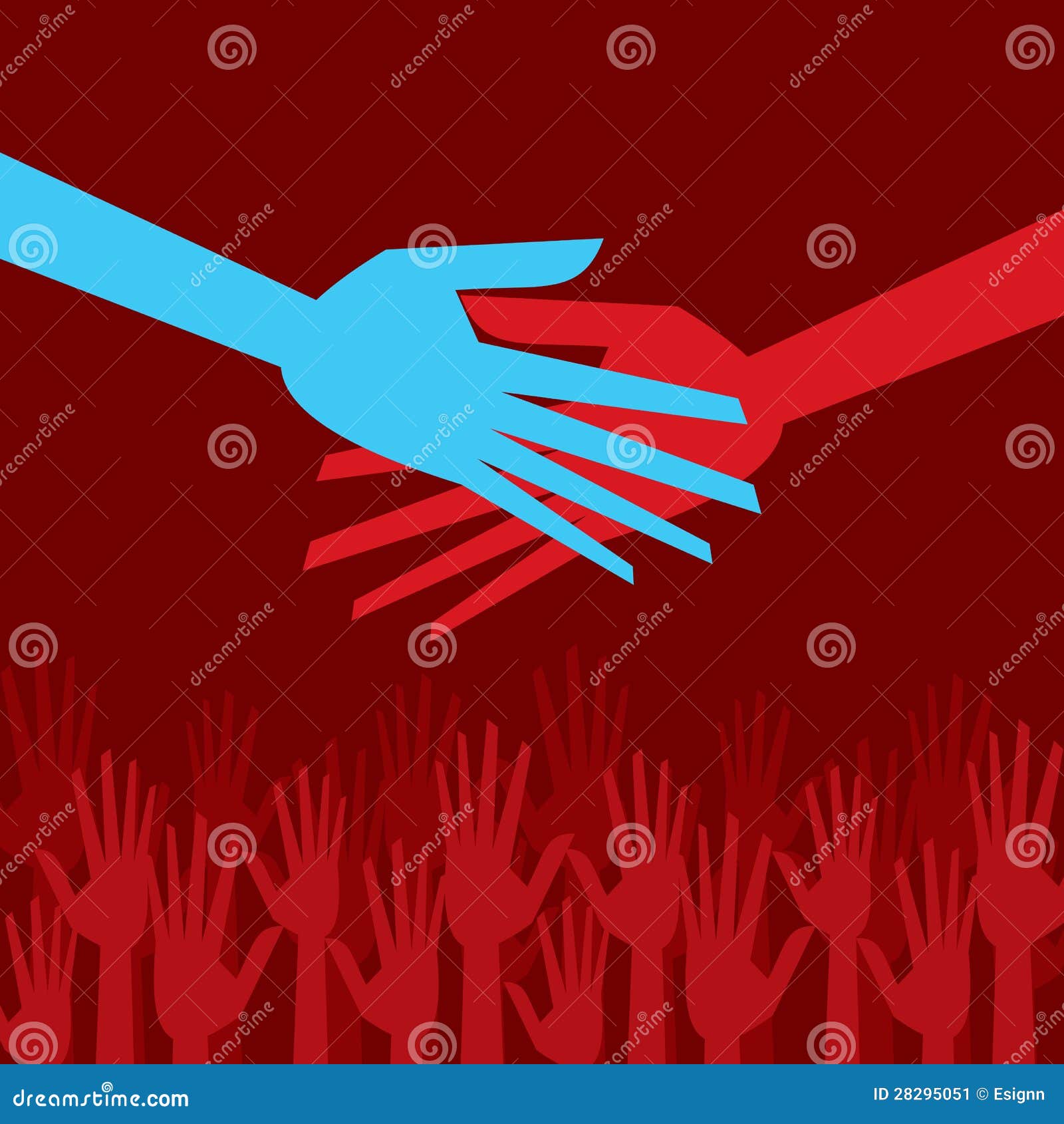 Colorful helping hands stock vector. Illustration of fingers - 28295051