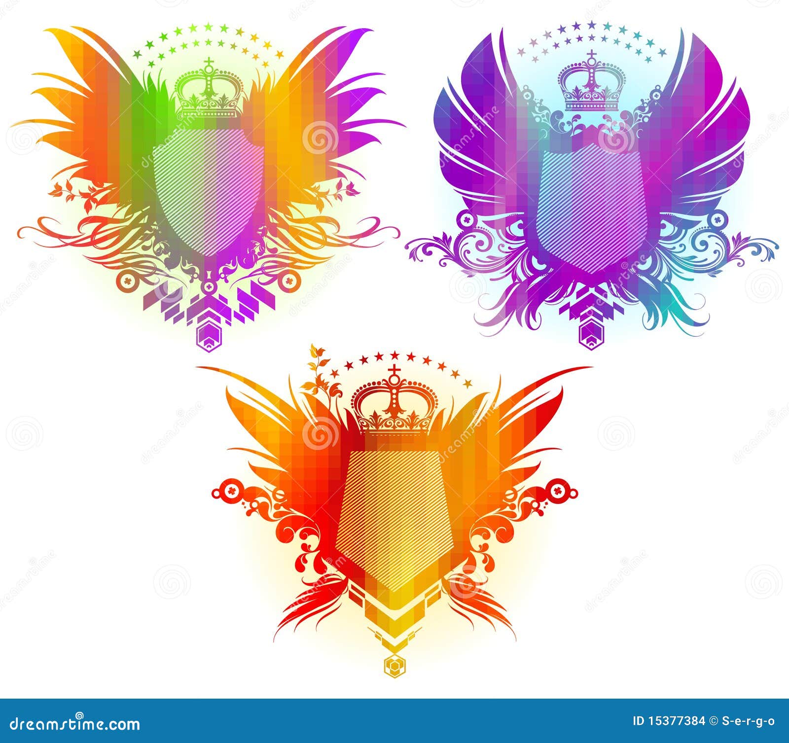 Colorful Heraldic Coat of Arms Stock Vector - Illustration of heraldic ...