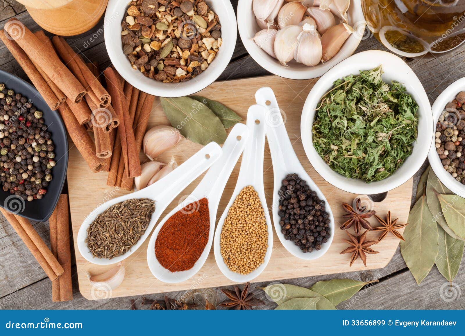 Colorful Herbs and Spices Selection Stock Image - Image of kitchen ...