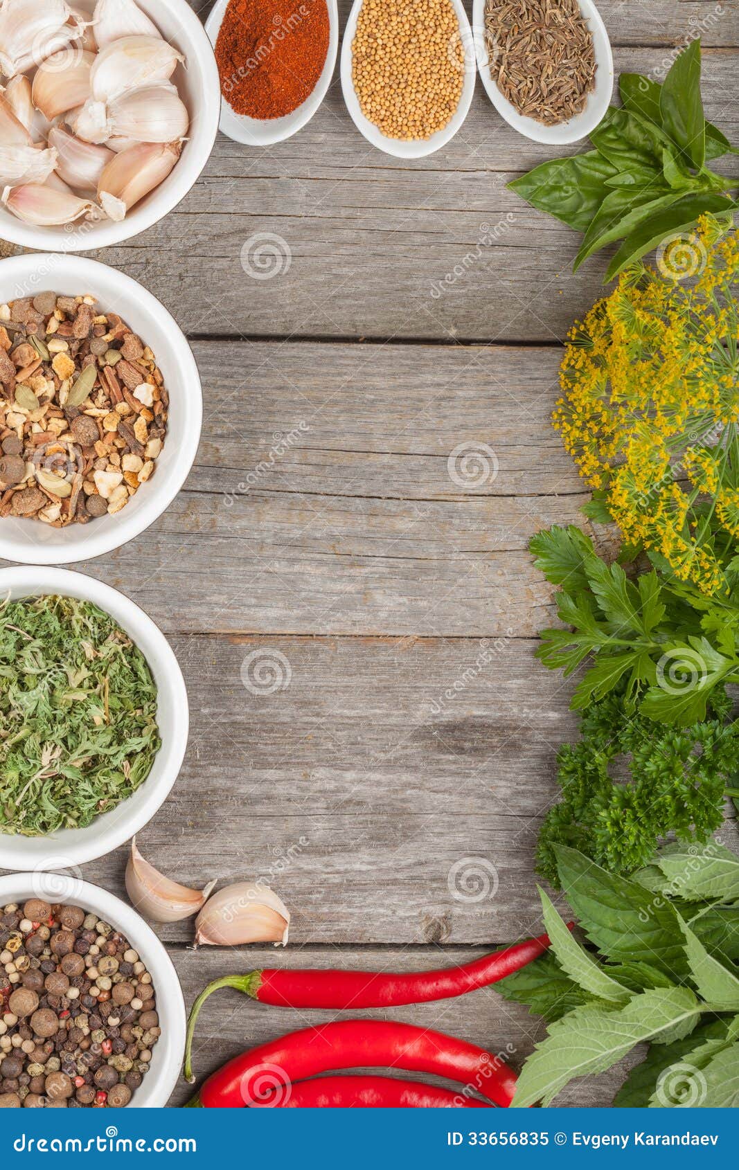 Colorful Herbs and Spices Selection Stock Image - Image of aromatic ...