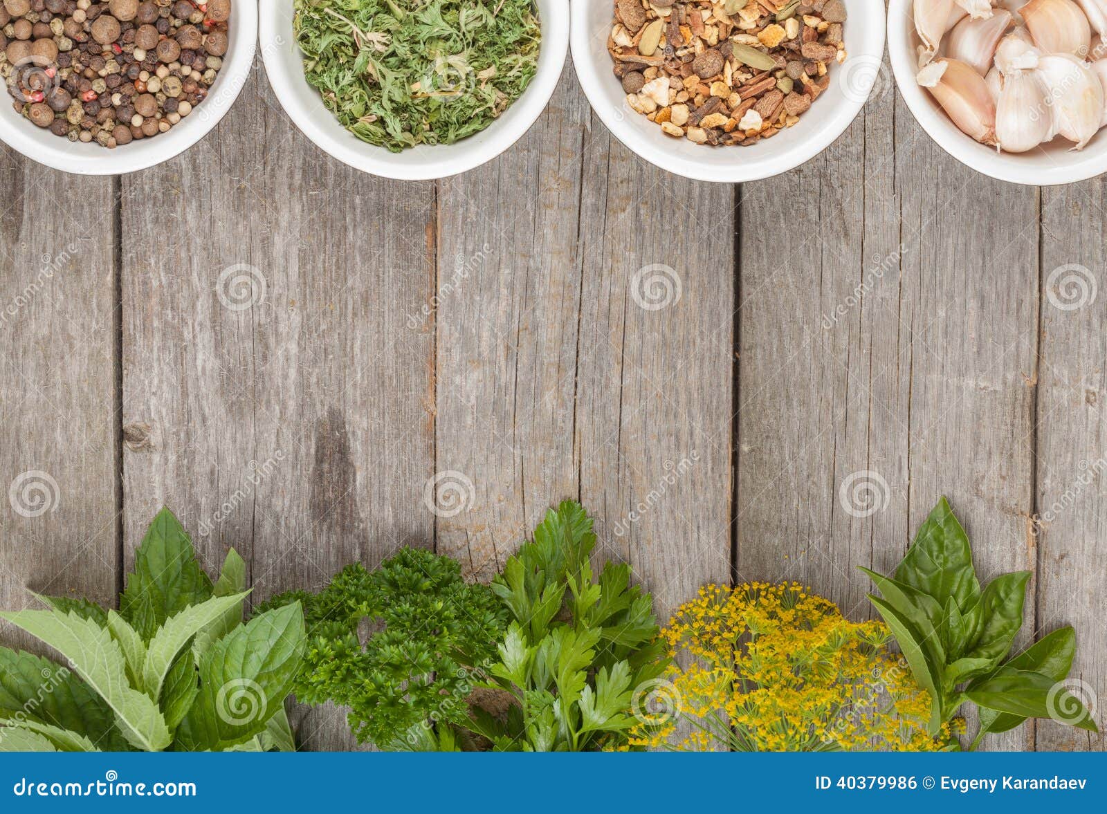Colorful Herbs and Spices Selection Stock Photo - Image of anise, bowl ...