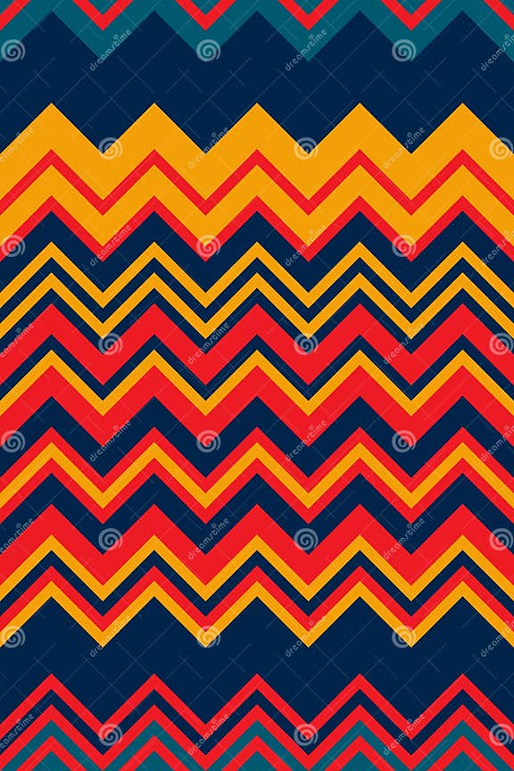 Colorful Herringbone Chevron Texture Zigzag Pattern Abstract Geometric