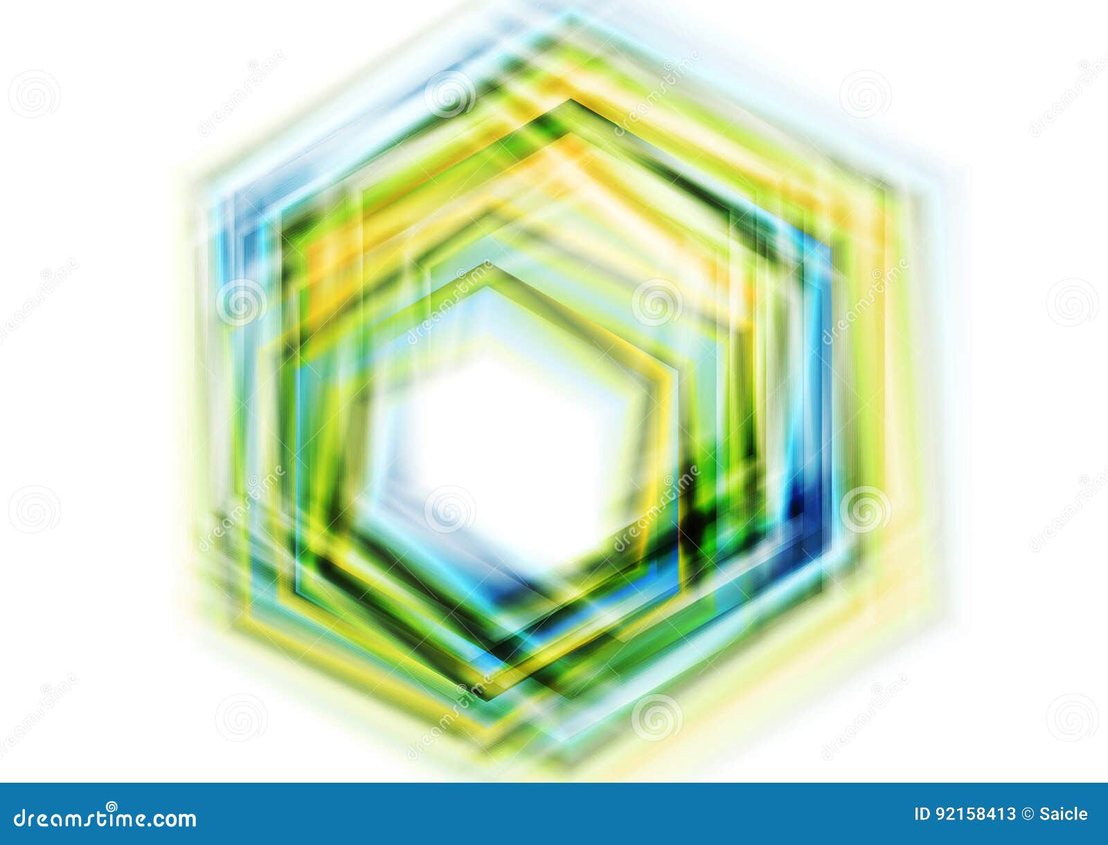 Colorful Hexagon Abstract Shapes Background Stock Vector - Illustration ...