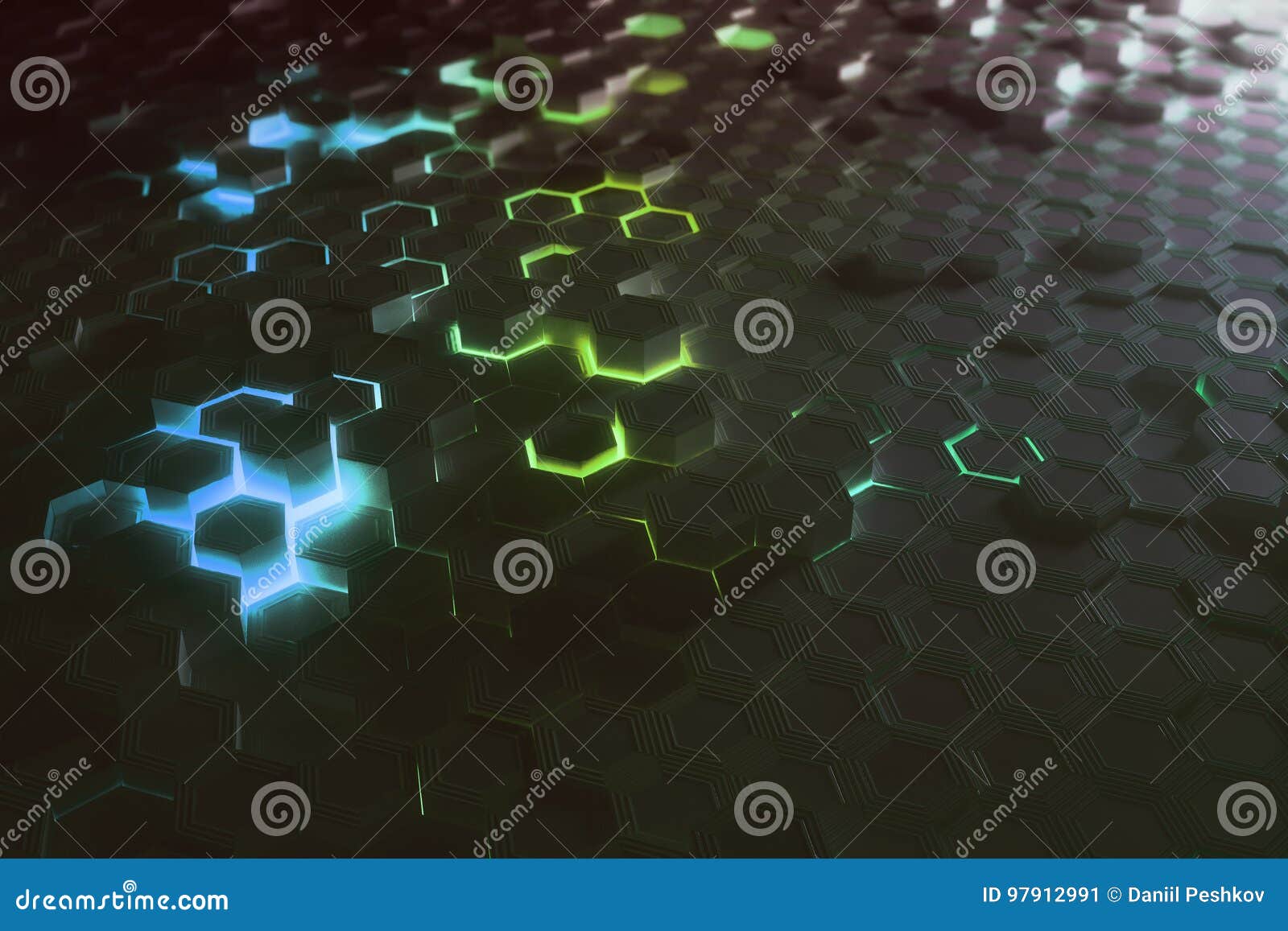 Colorful hexagon backdrop stock illustration. Illustration of ...