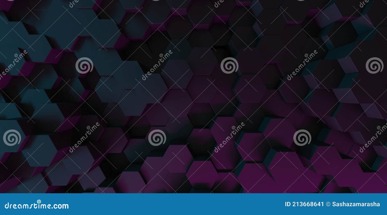 Colorful Hexagon Blocks Shine Glossy Abstract Background Stock ...