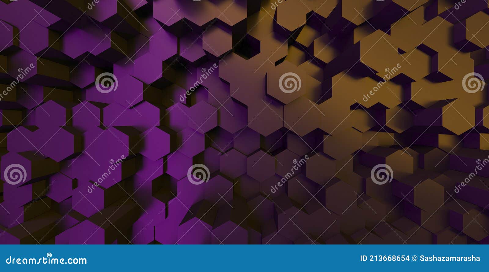 Colorful Hexagon Blocks Shine Glossy Abstract Background Stock ...