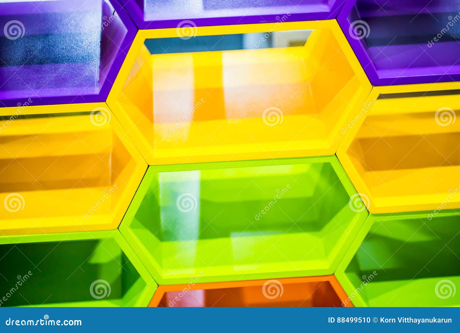 Colorful Hexagon Geometric Pattern. Stock Photo - Image of background ...