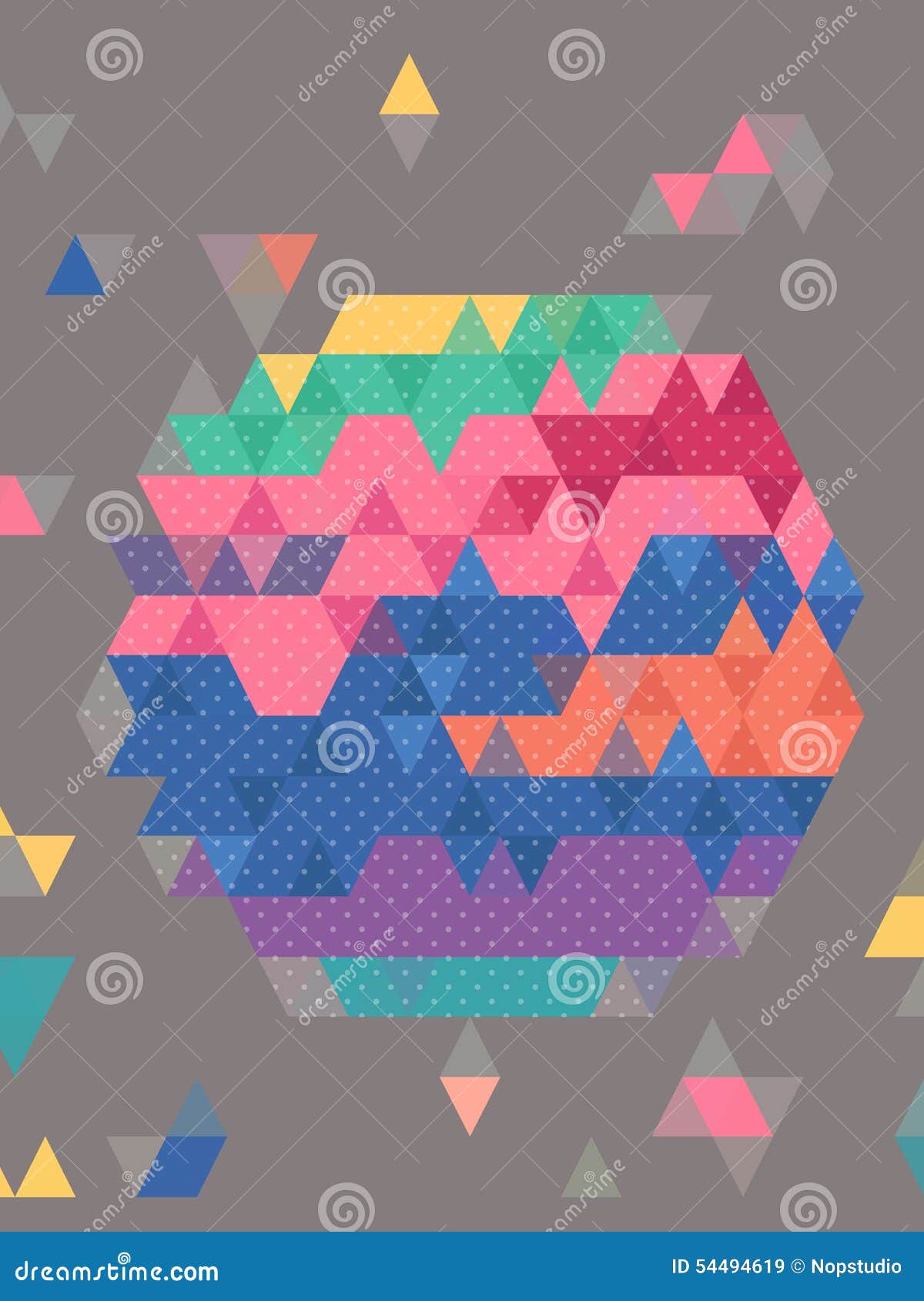 Colorful hexagon graphic stock vector. Illustration of hexagon - 54494619