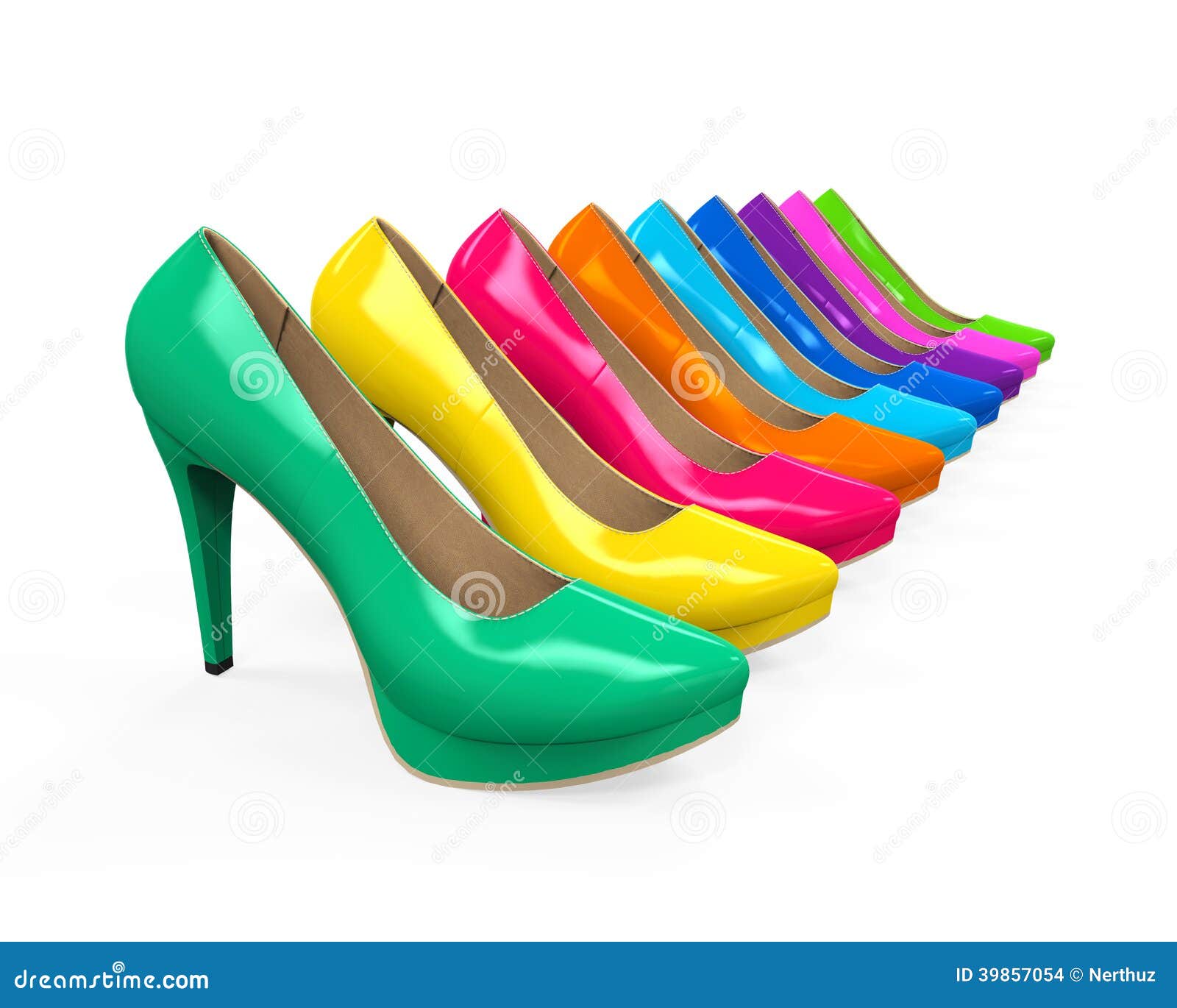 Colorful High Heels stock illustration. Illustration of design - 39857054