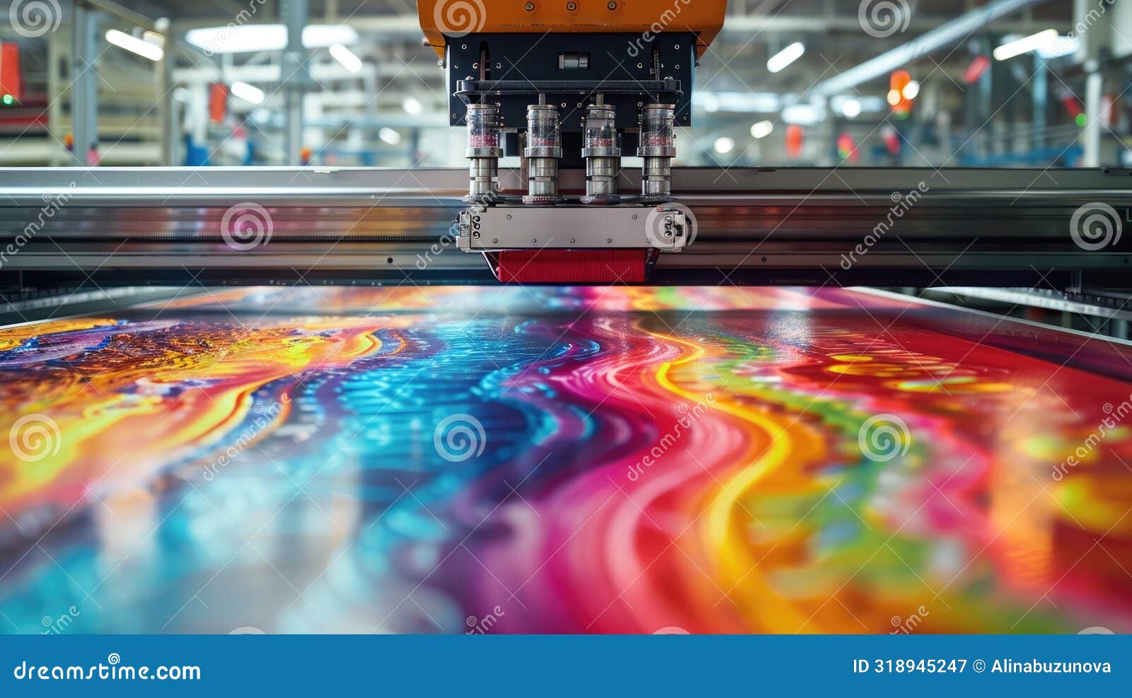 Colorful High-resolution Photo of a Large Format Wide-angle Vinyl Wrap ...