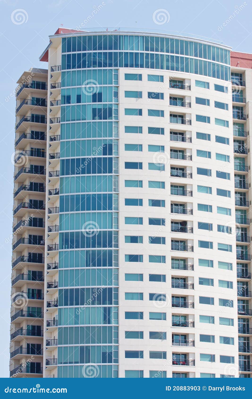 Colorful High Rise Condo Tower Stock Image - Image of apartment ...