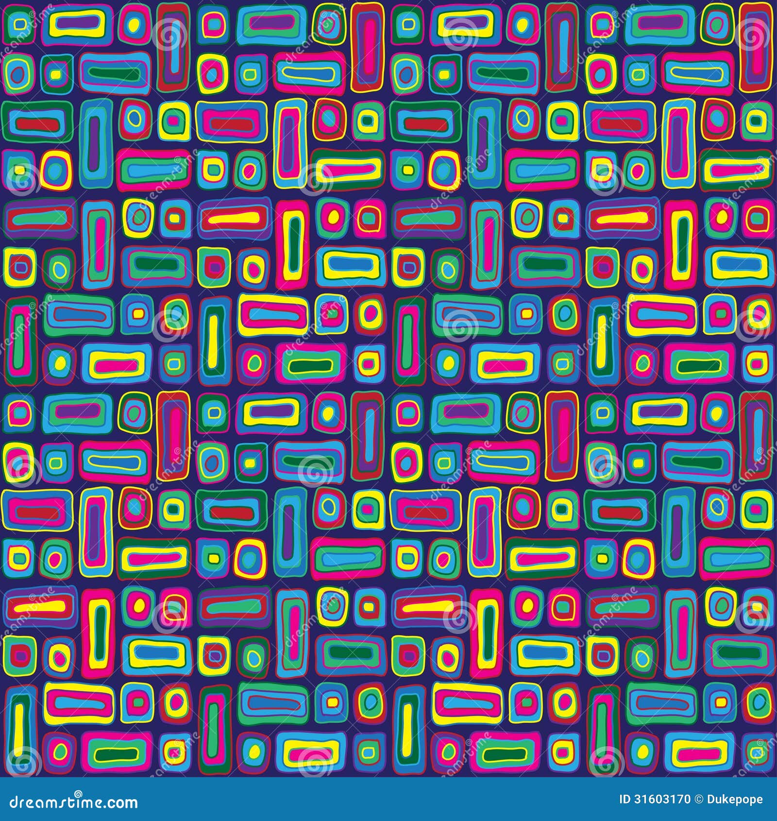 Colorful Hippie Pattern stock vector. Illustration of klimt - 31603170