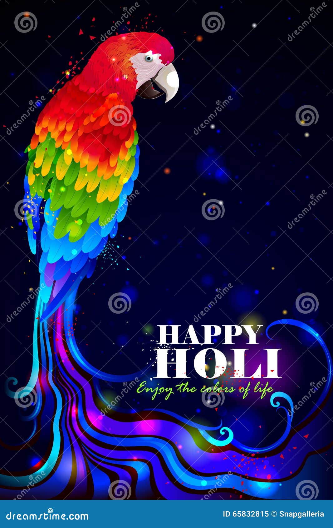 Colorful Holi Background Cartoon Vector | CartoonDealer.com #66181797