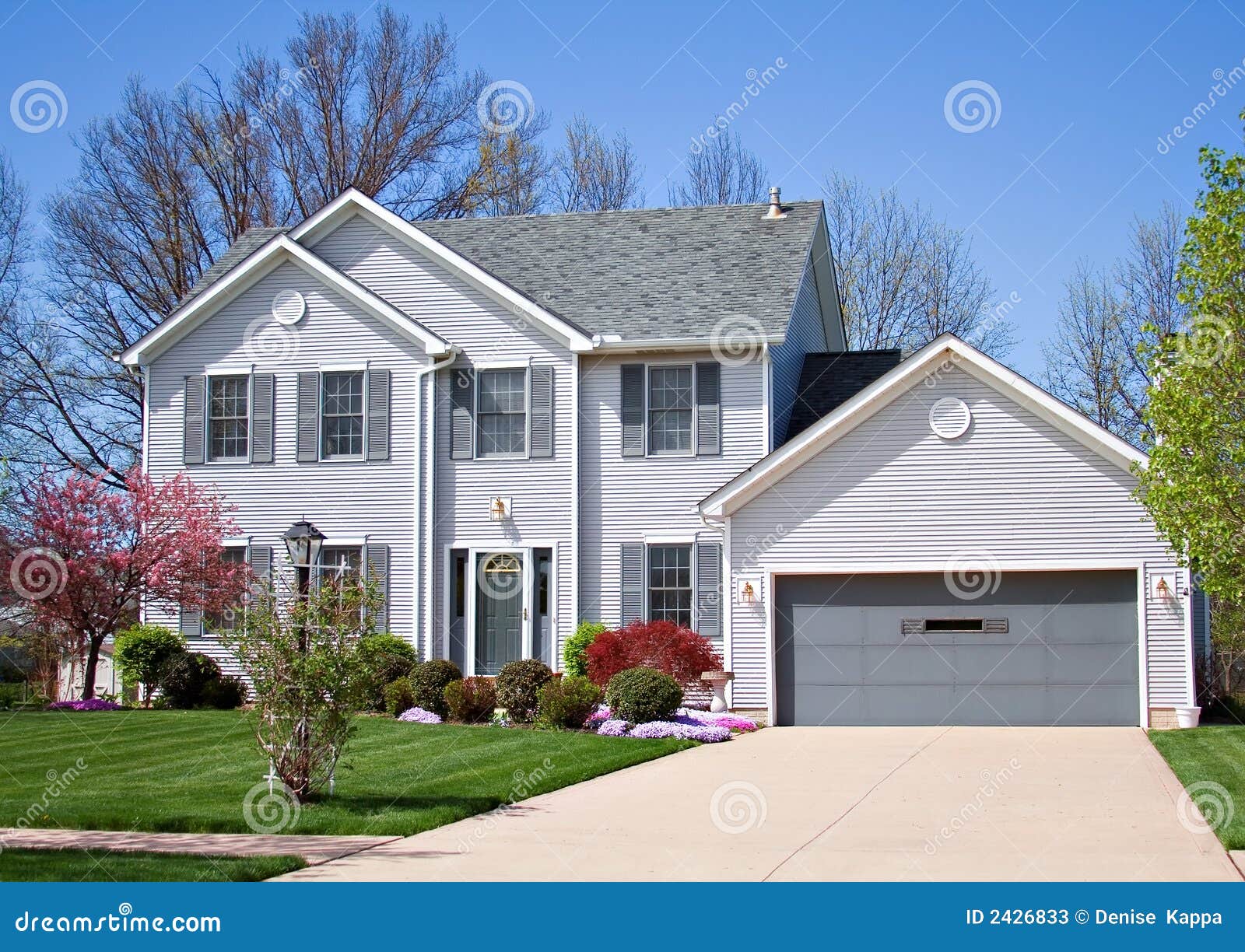 Colorful Home stock image. Image of landscaped, family - 2426833