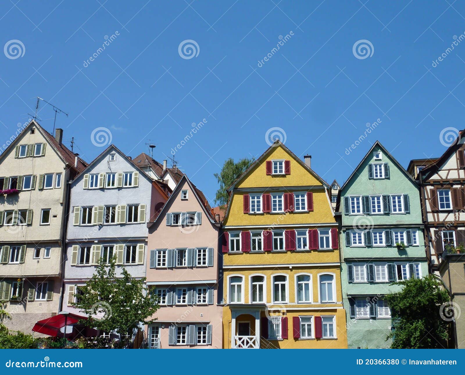Colorful homes stock photo. Image of european, baden - 20366380