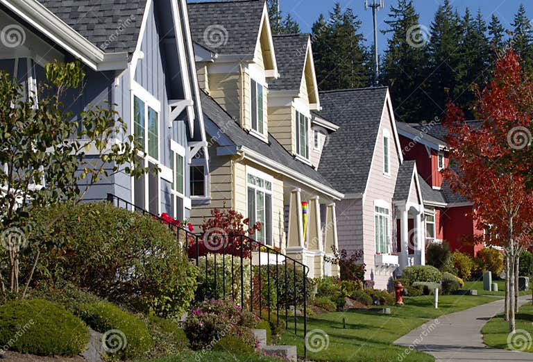 Colorful Homes stock image. Image of scene, human, district - 7800321