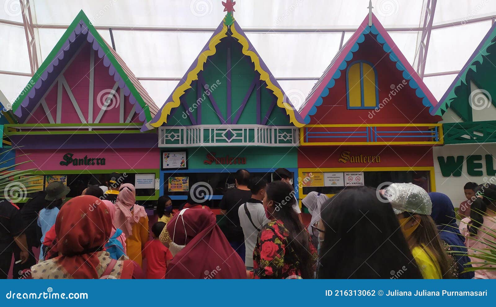 Colorful Homes, Batu, East Java, Indonesia Editorial Photography ...