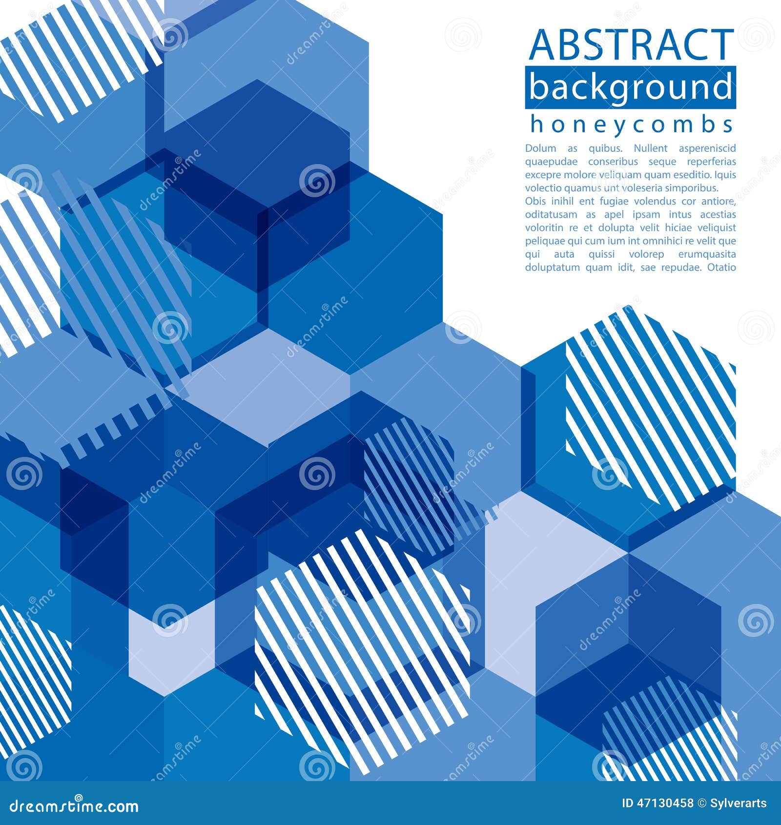 Colorful Honeycomb Abstract Background with Caption and Text, De Stock ...