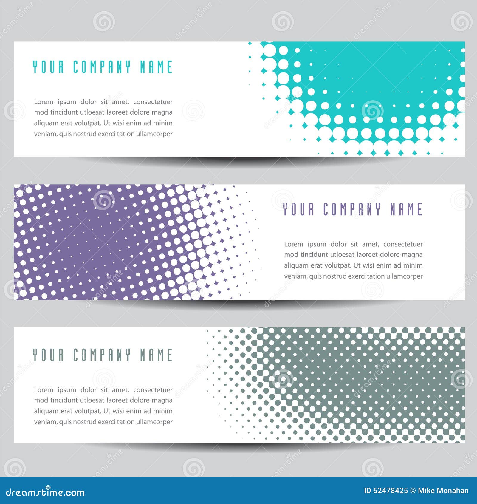 Colorful Horizontal Banners Stock Vector - Illustration of colorful ...