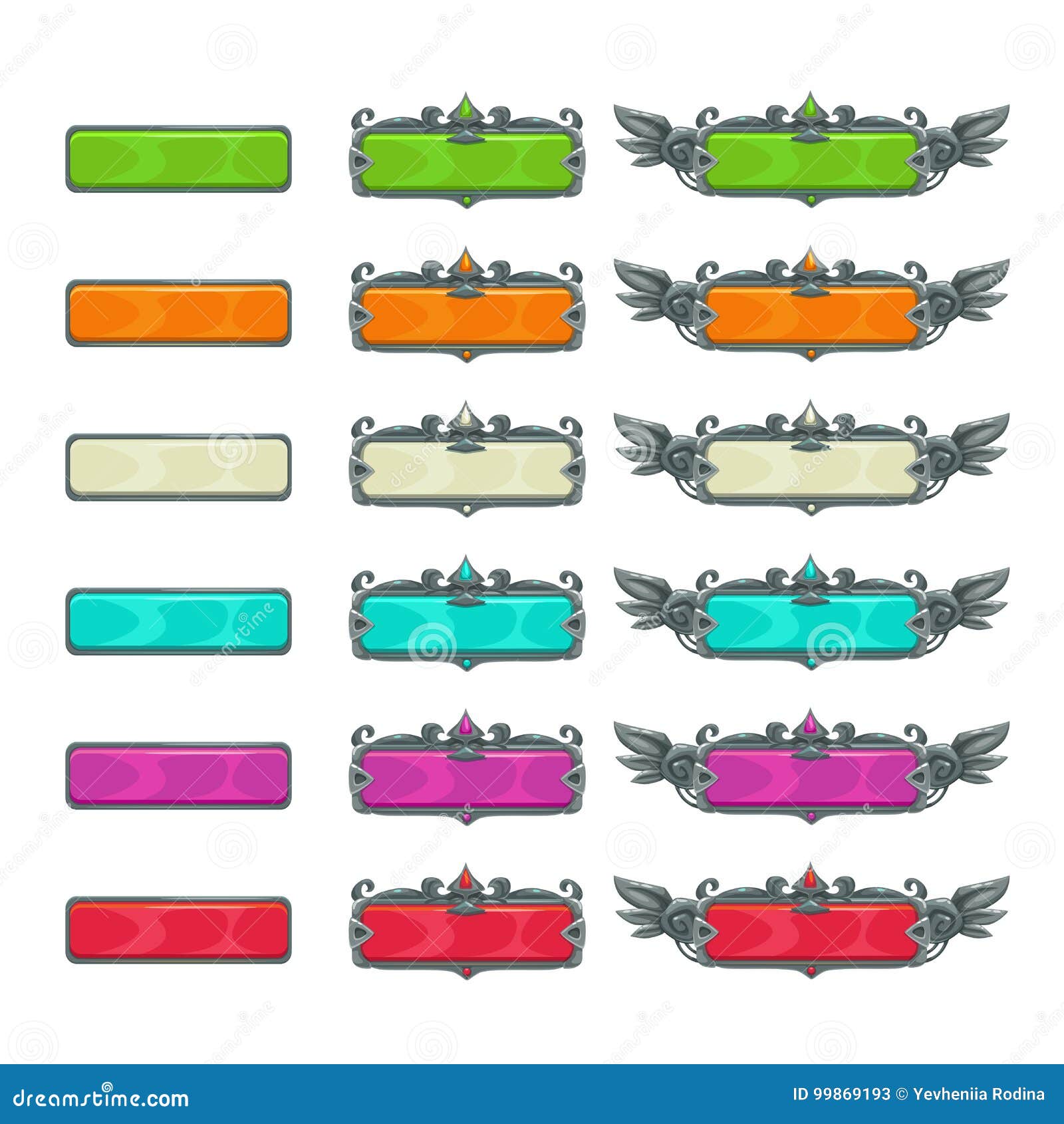 Colorful Horizontal Buttons for Game or Web Design. Stock Vector ... Colorful Horizontal Buttons for Game or Web Design. Stock Vector ...