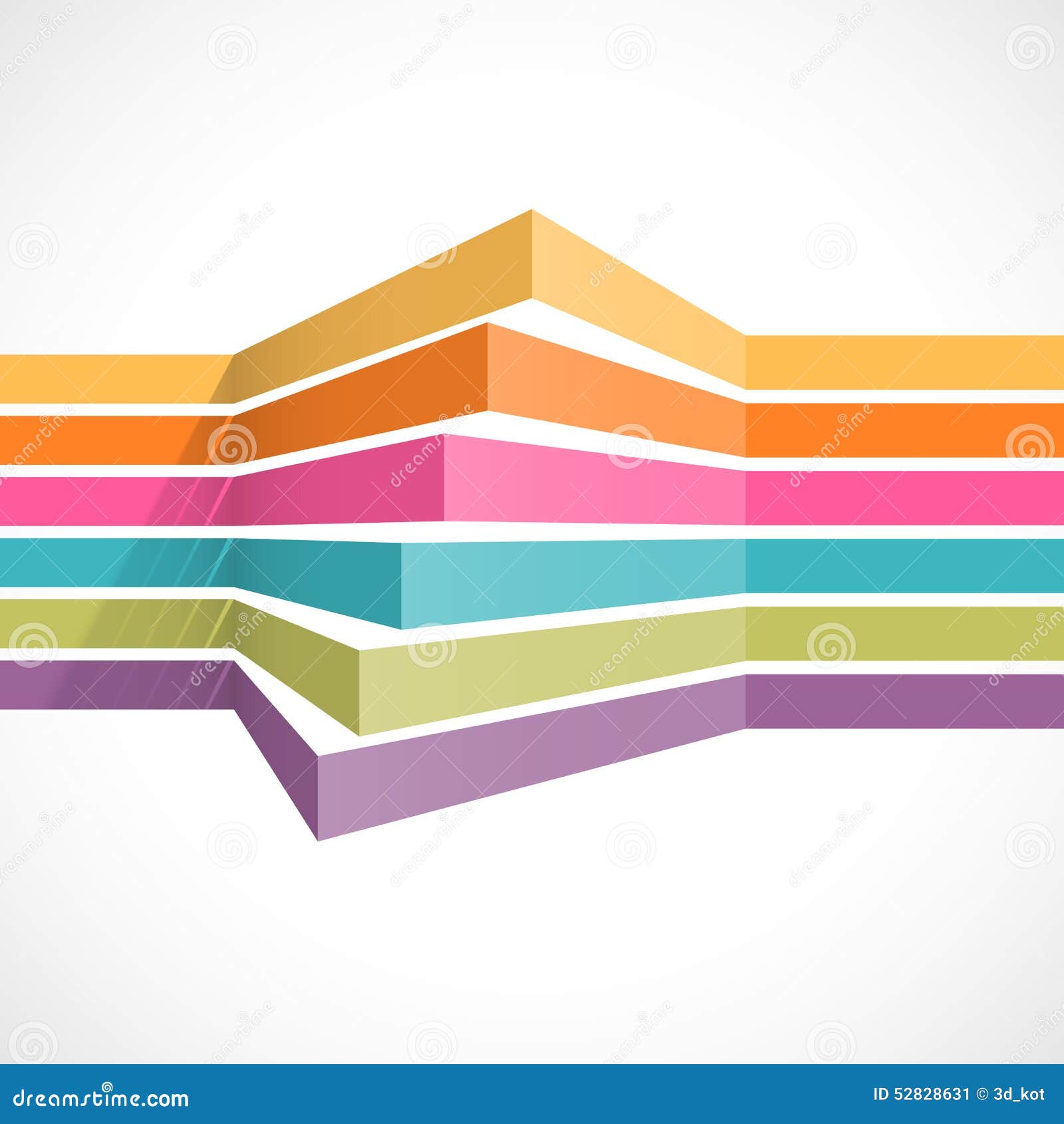 Colorful Horizontal Lines in Perspective Stock Vector - Illustration of ...