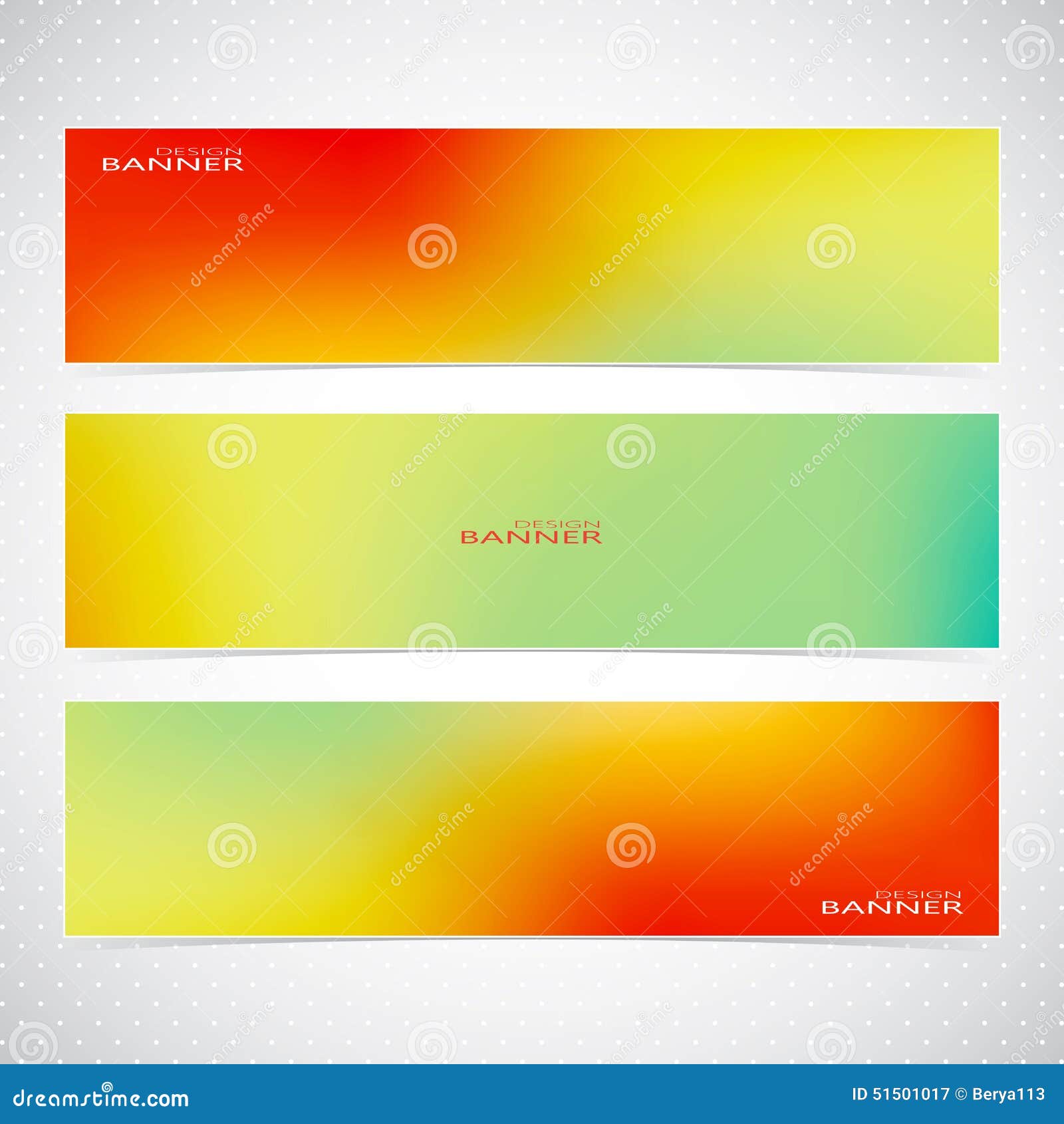 Colorful Horizontal Set of Banners . Modern Vector Stock Vector ...