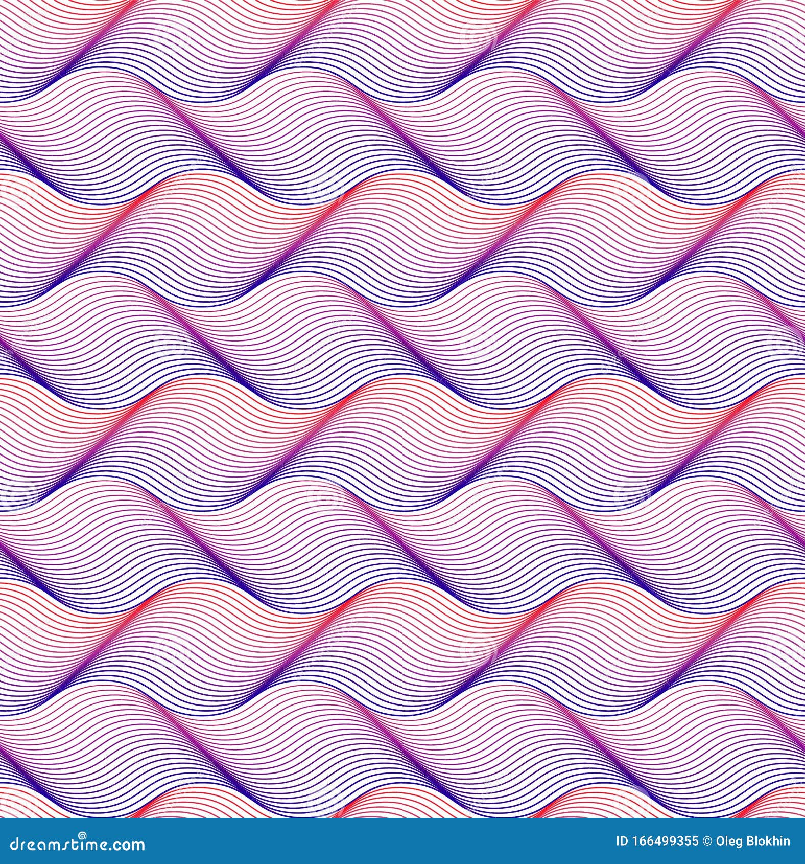Colorful Horizontal Waves Seamless Pattern. Weave Braids Texture on ...