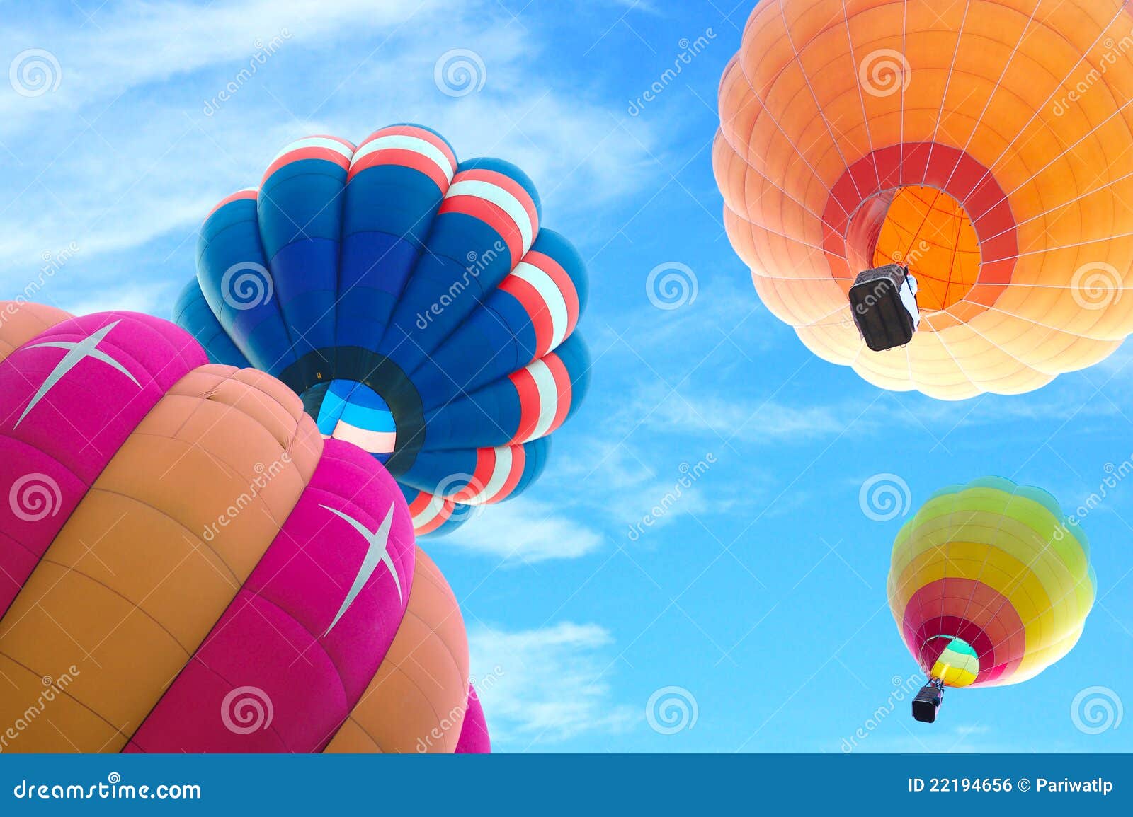 Colorful hot air balloon stock photo. Image of balloon - 22194656