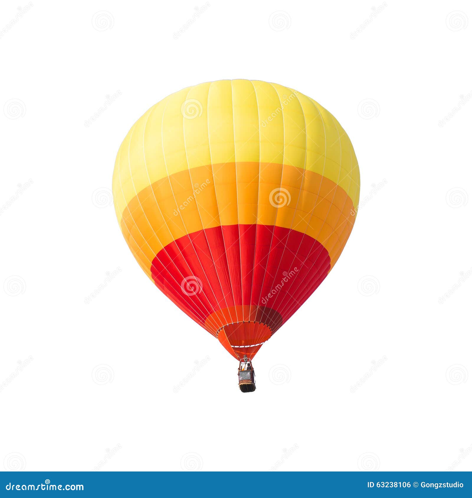 Colorful Hot Air Balloon on White Background Stock Photo - Image of ...