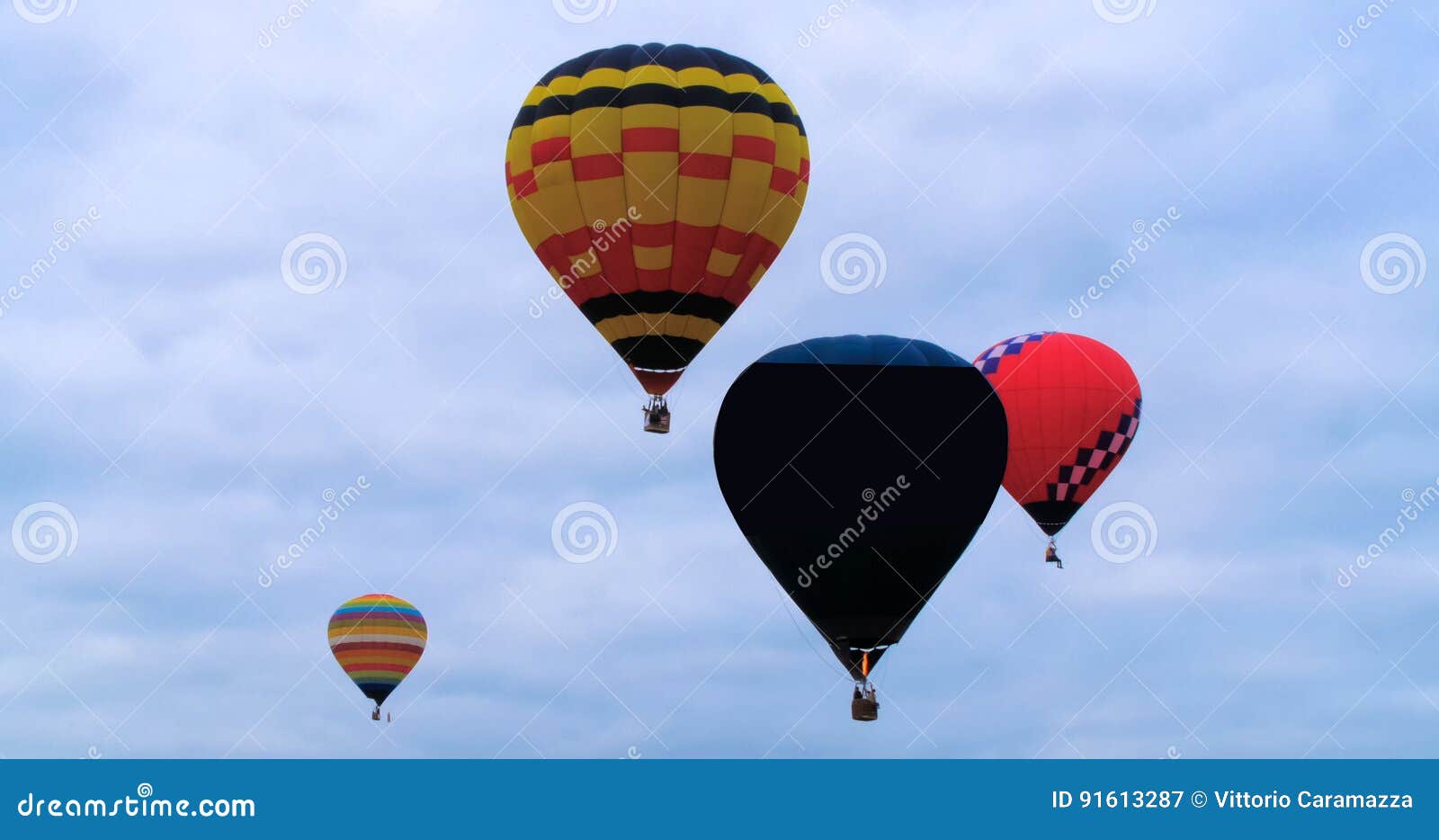 Colorful Hot Air Baloons Flying Stock Image - Image of baloon, journey ...