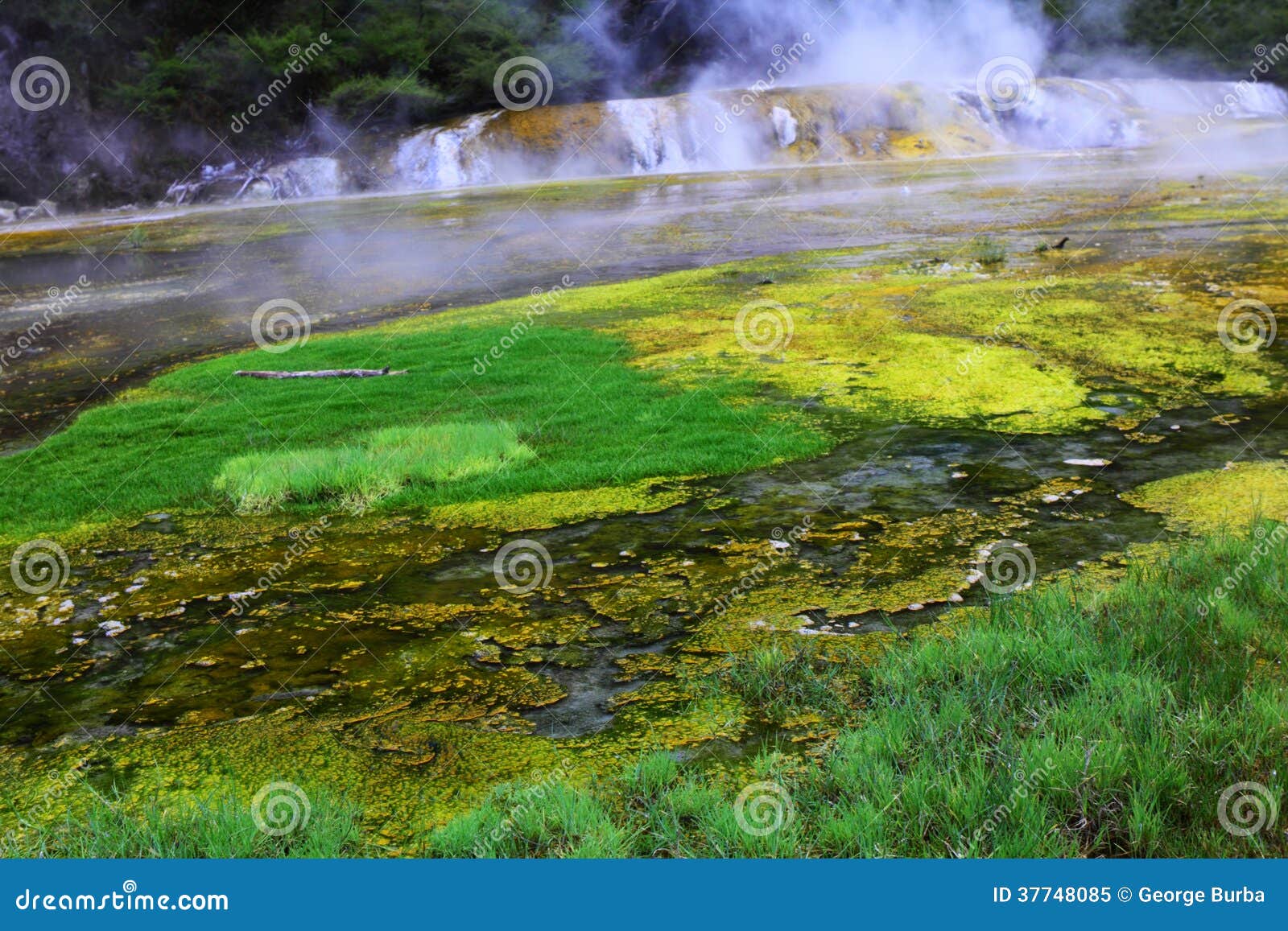 Colorful hot spring stock image. Image of fume, fragment - 37748085