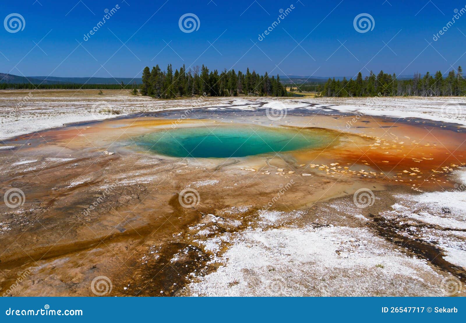 Colorful Hot Spring at Yellowstone National Park Stock Image - Image of ...