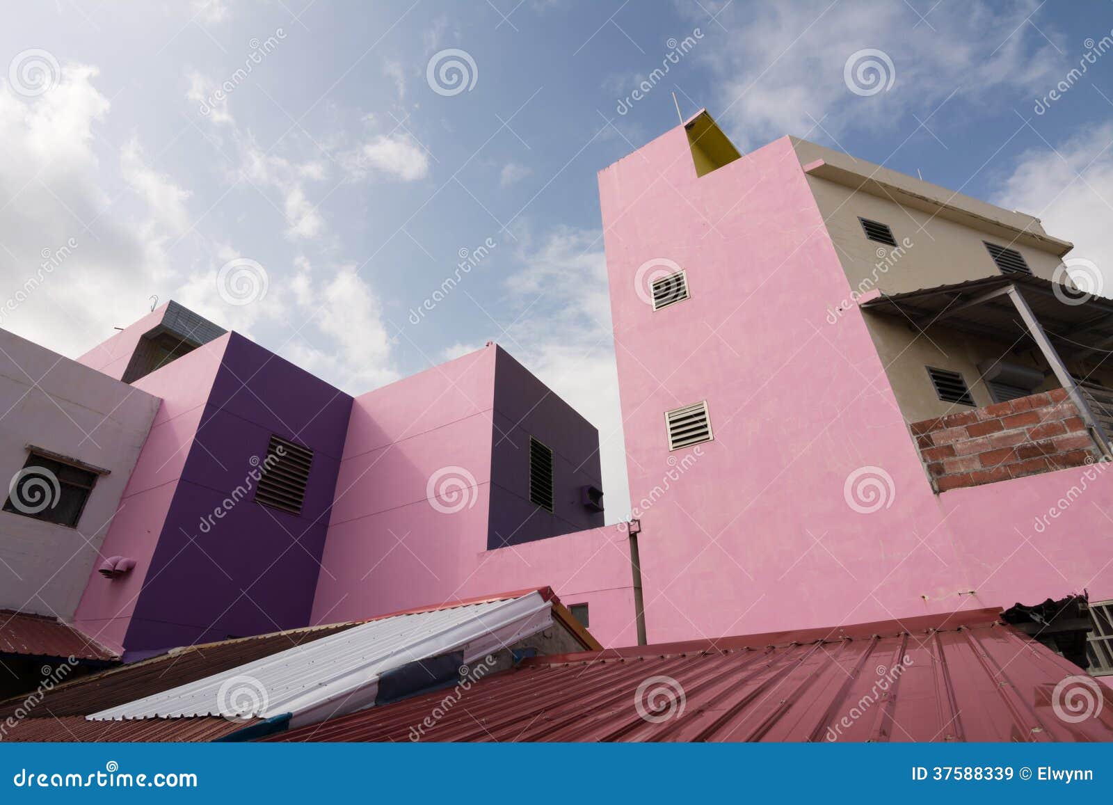 Colorful house stock image. Image of front, construction - 37588339