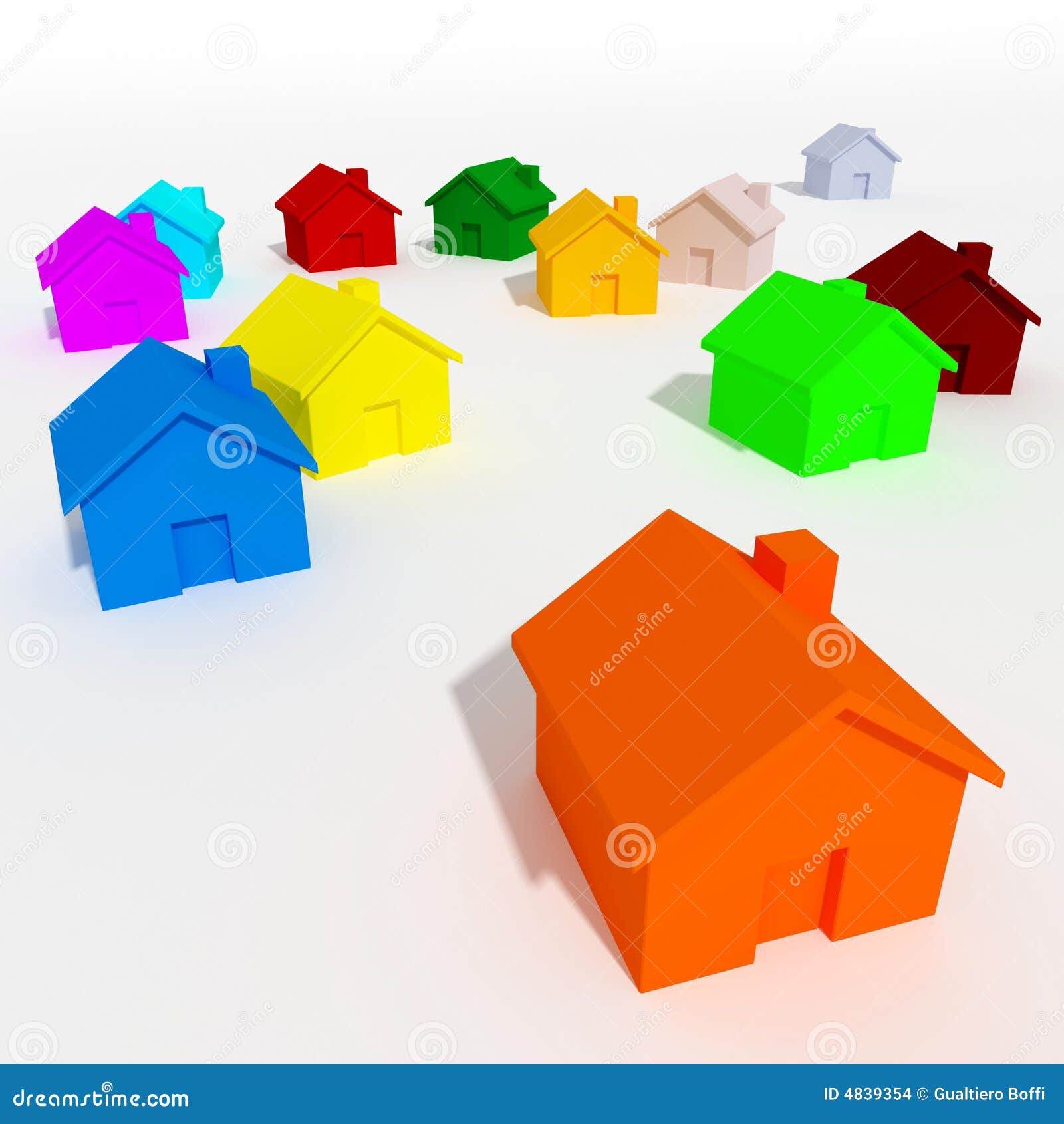 Colorful house stock illustration. Illustration of ideas - 4839354