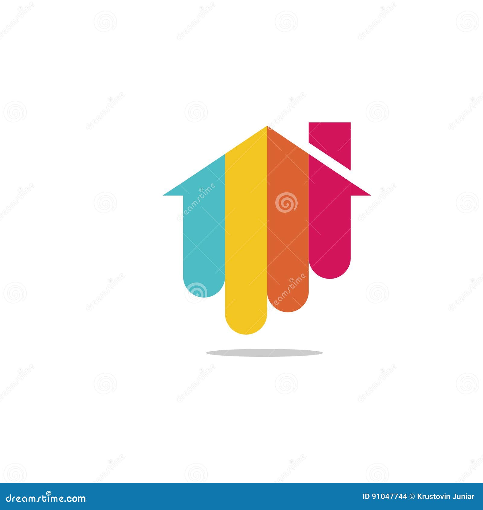 Colorful House Logo Sign Symbol Stock Vector - Illustration of ...