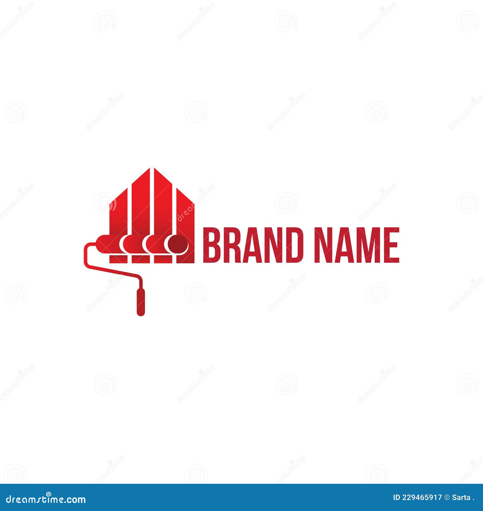 Colorful House Painting Construction Logo Vector Template 2 Stock ...