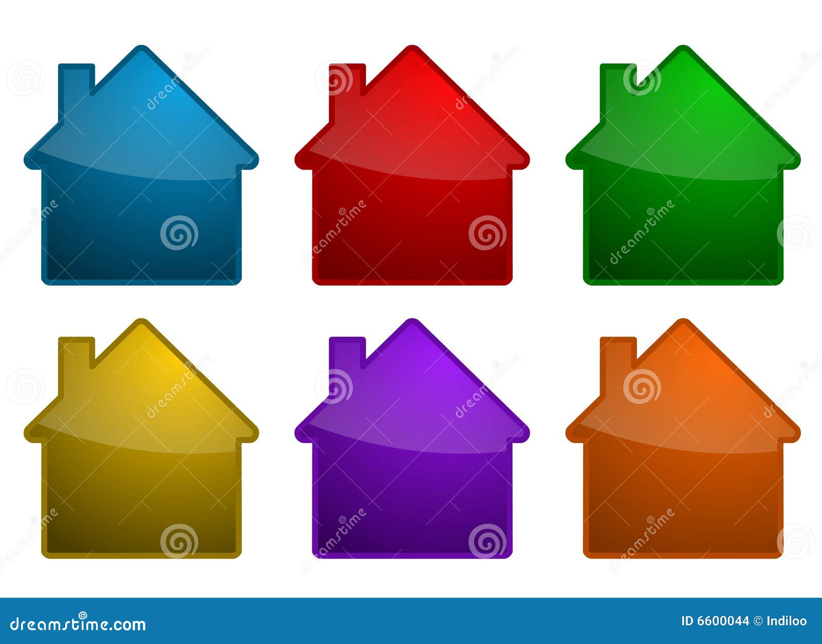 Colorful house symbols stock illustration. Illustration of isolated ...