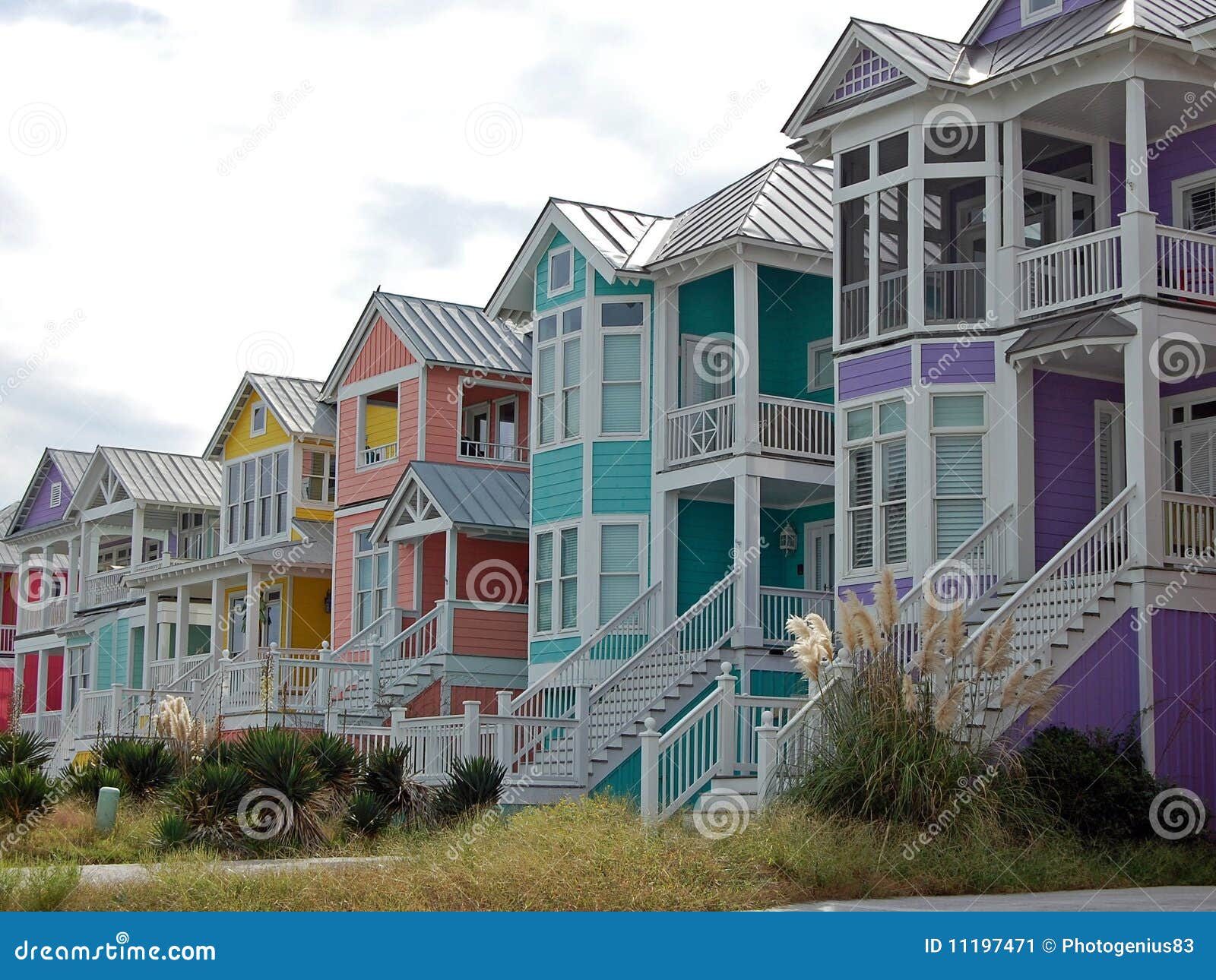 Colorful houses stock image. Image of carolina, architecture - 11197471
