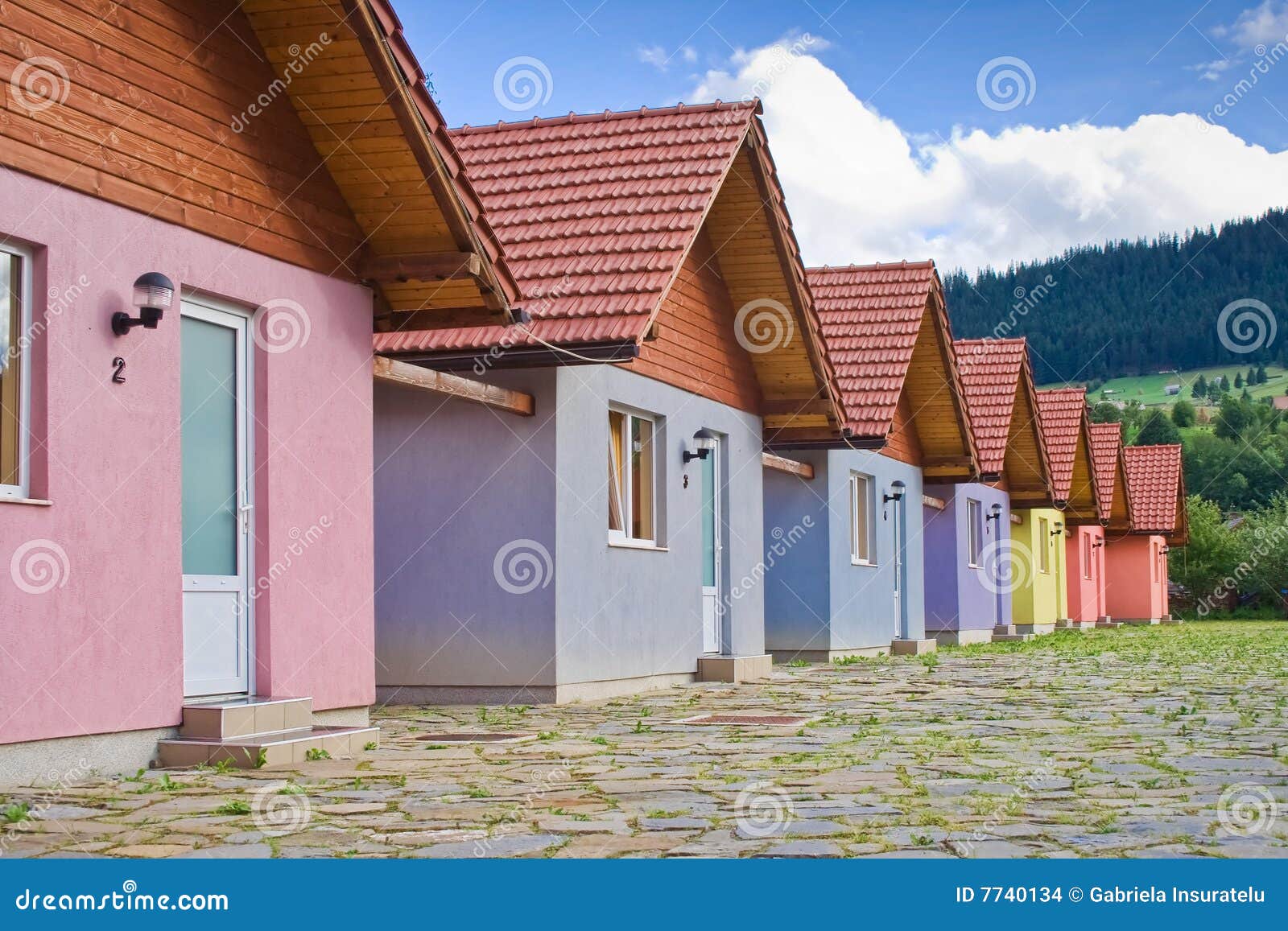 Colorful houses stock photo. Image of village, landscape - 7740134