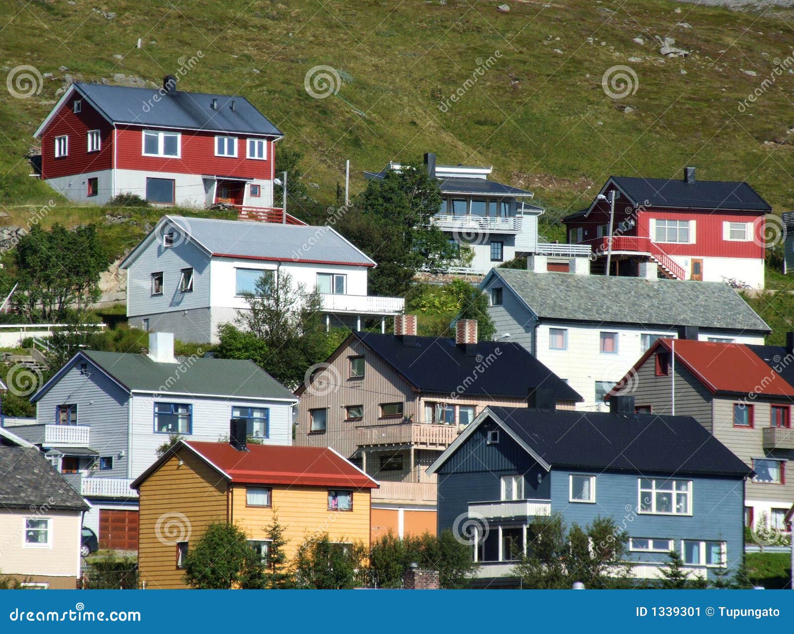 Colorful Houses - Quaint Town Stock Image - Image of rural, street: 1339301