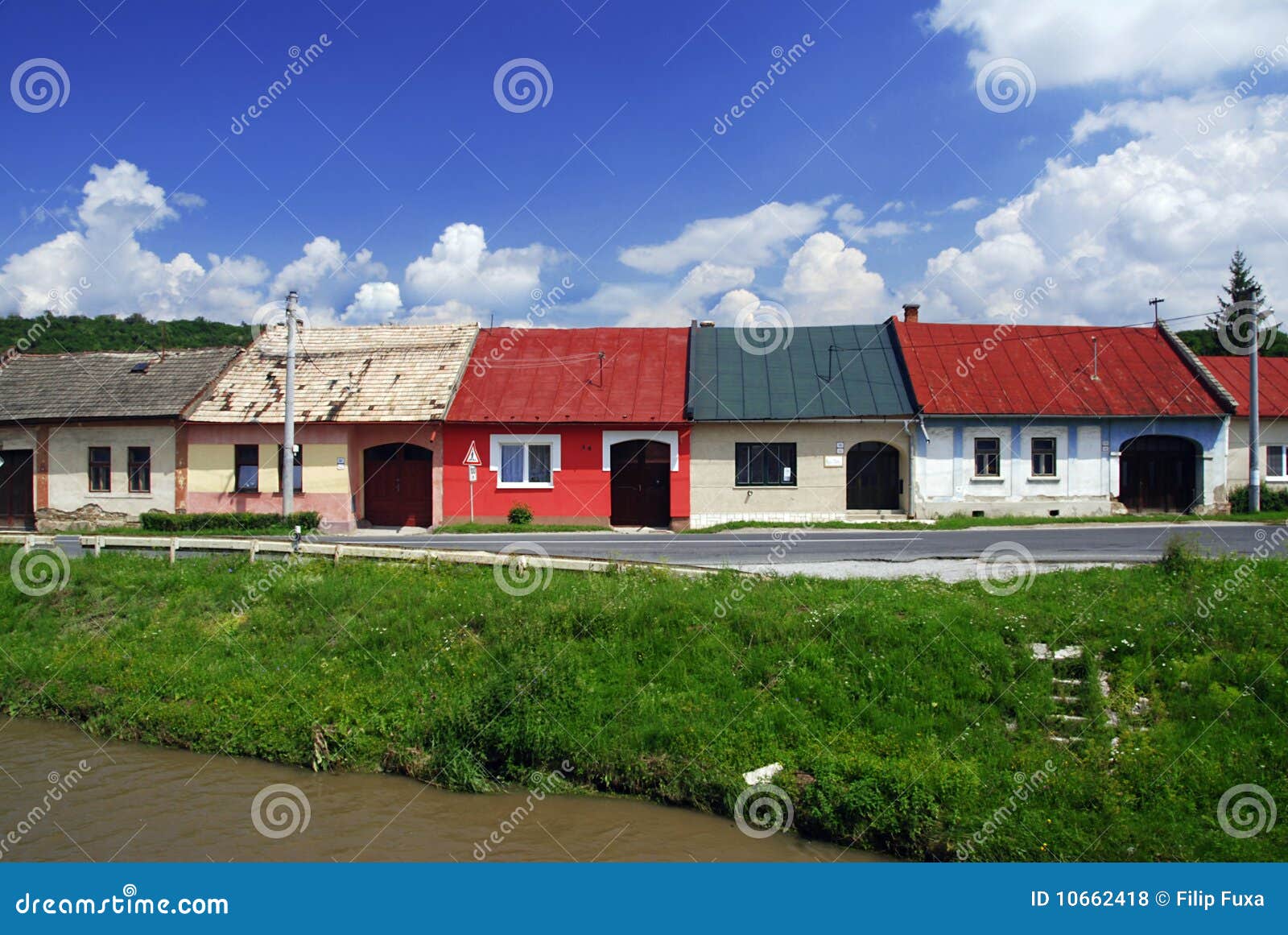 Colorful houses in a row stock photo. Image of road, country - 10662418