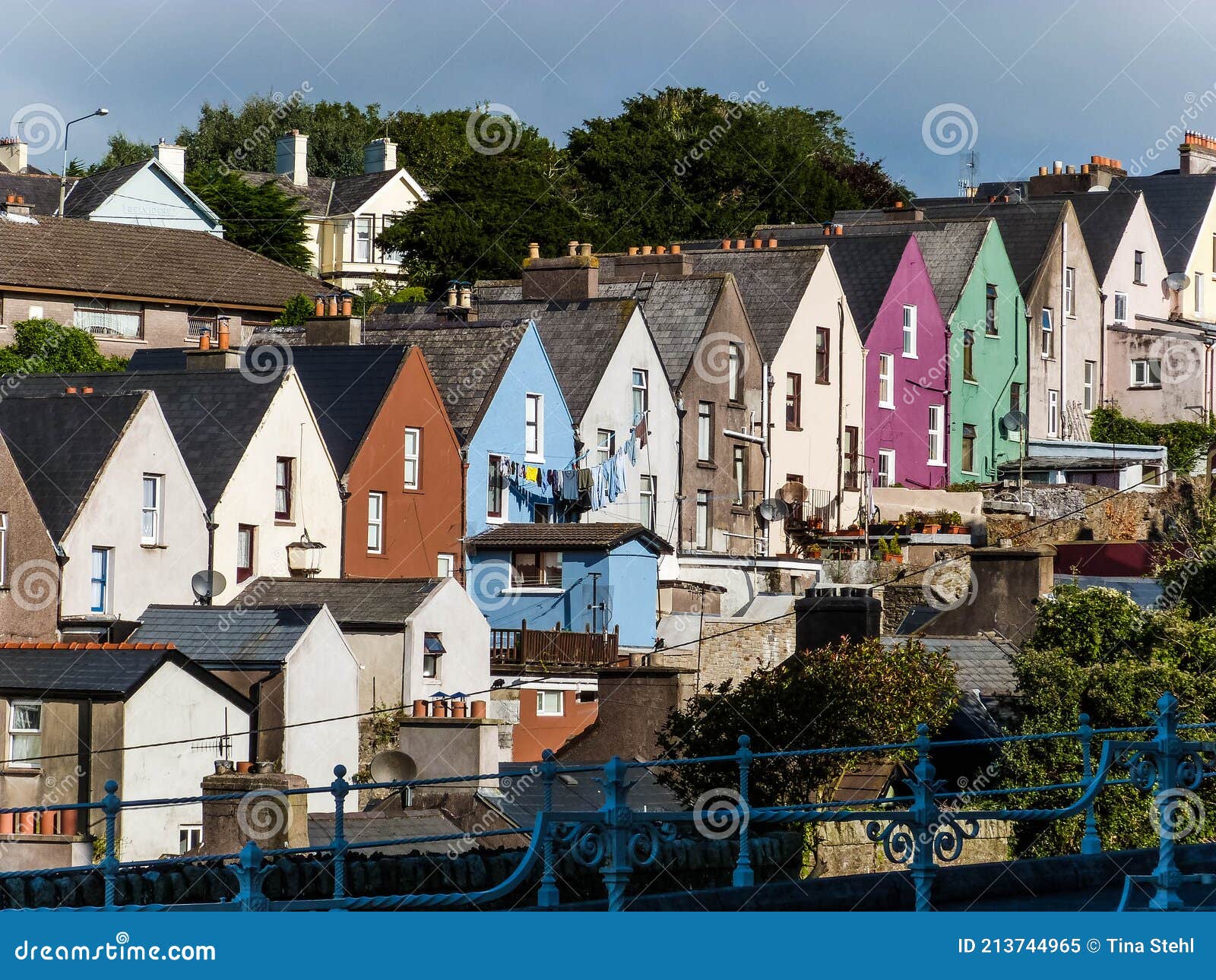 Colorful Houses in a Row in Ireland Stock Image - Image of european ...