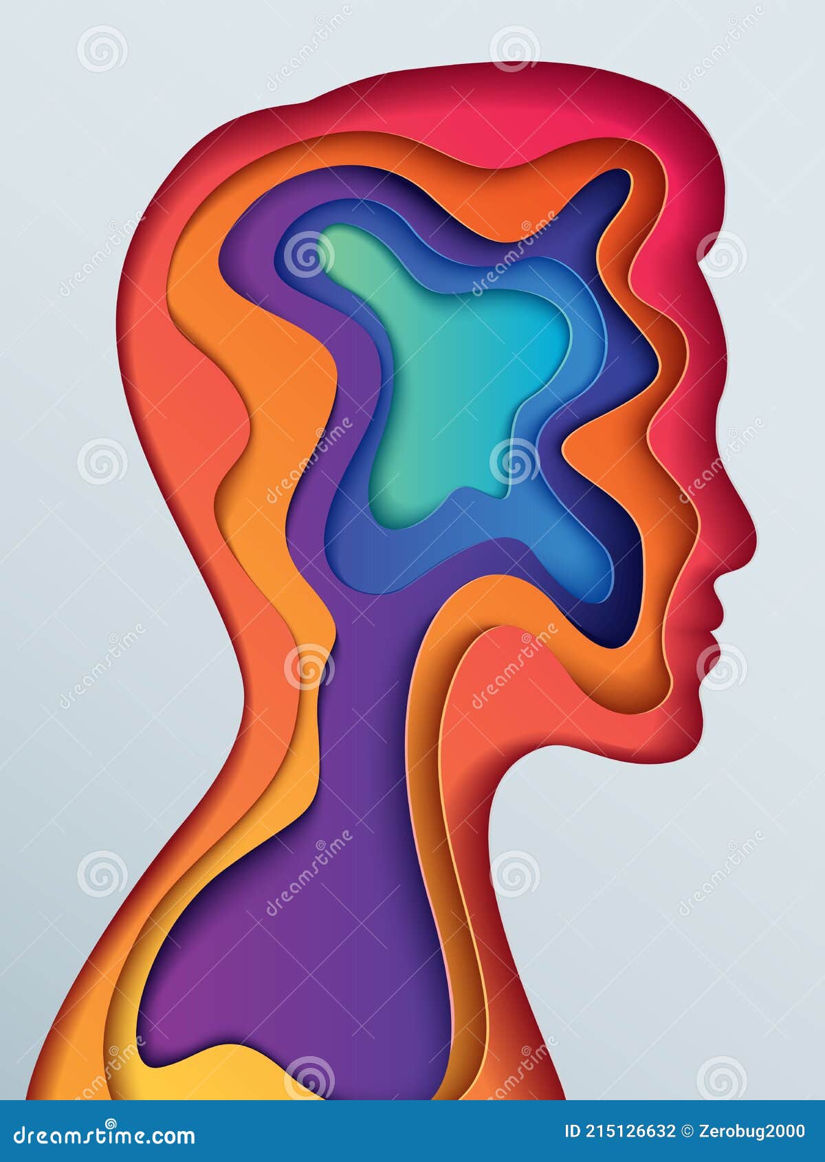 Colorful human silhouette stock vector. Illustration of human - 215126632