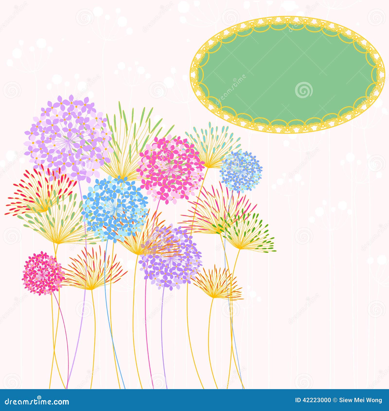 Colorful Hydrangea Flower Seamless Background Vector Illustration ...